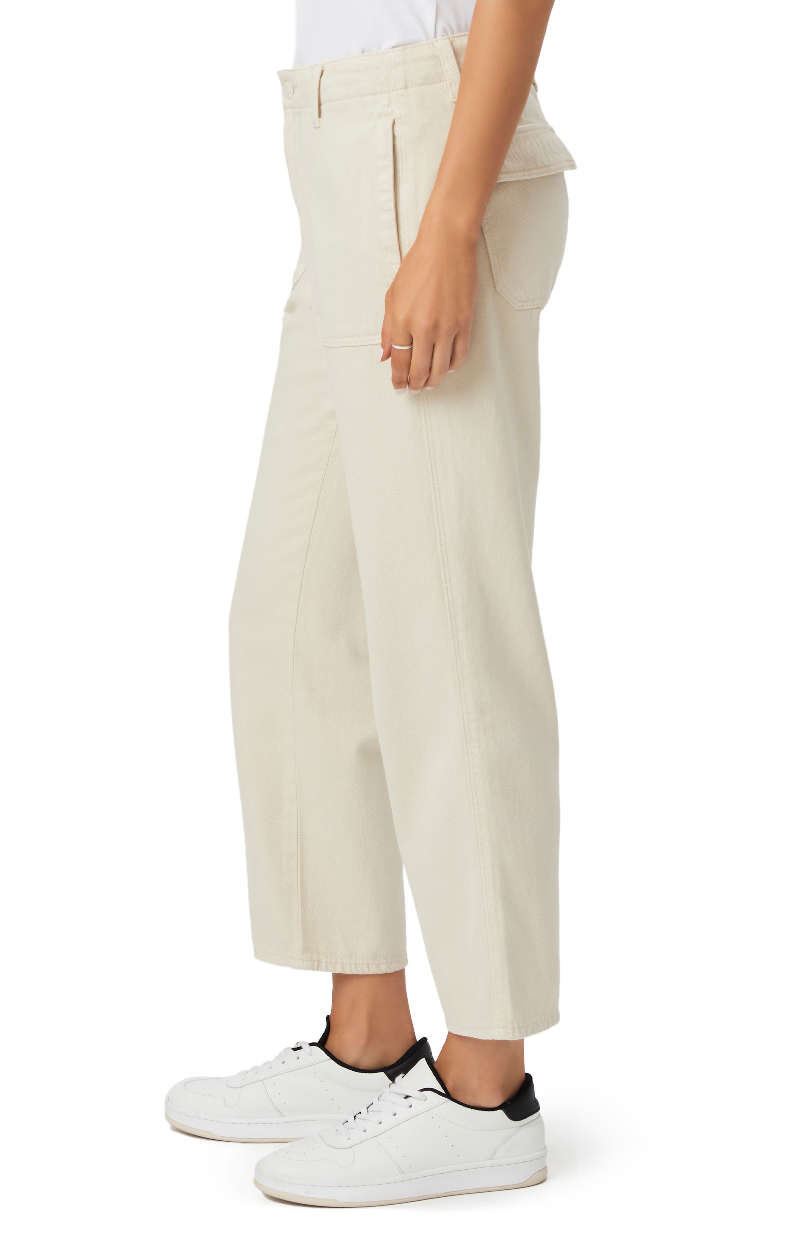 PAIGE Kirby Button Fly Crop Flare Jeans | Nordstromrack