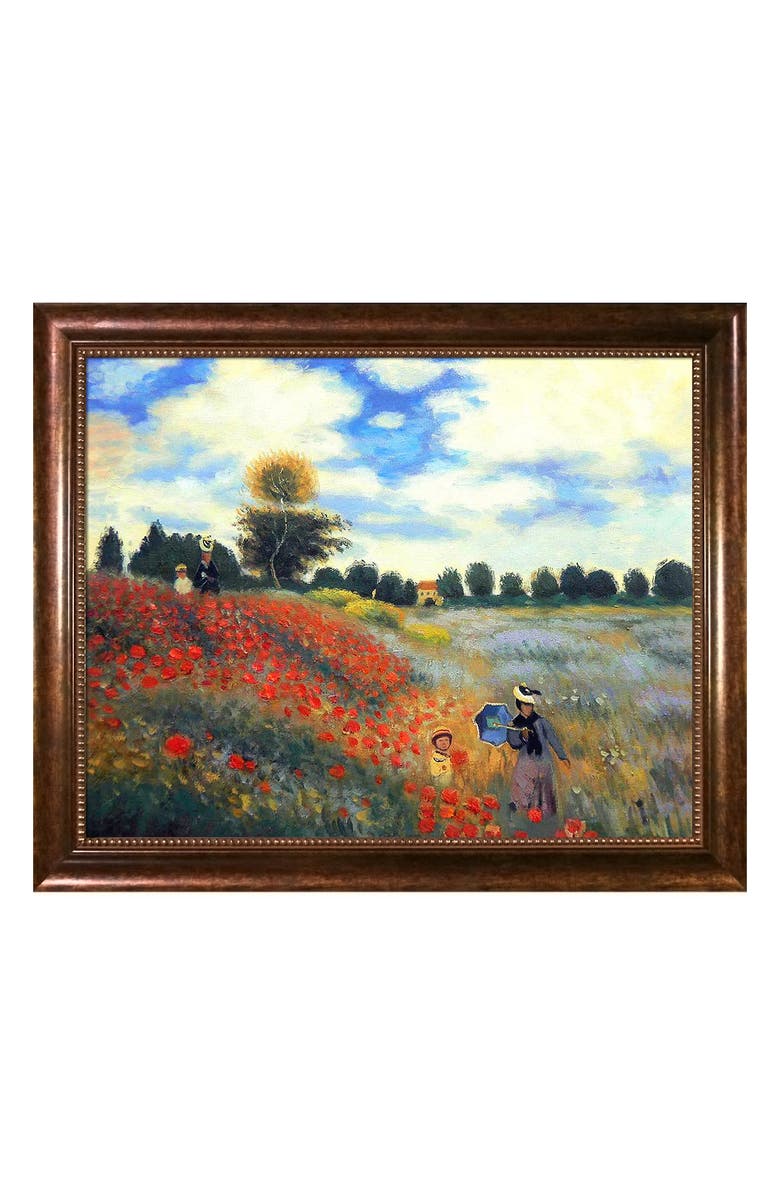 OVERSTOCK ART La Pastiche Poppy Field in Argenteuil Reproduction Canvas ...