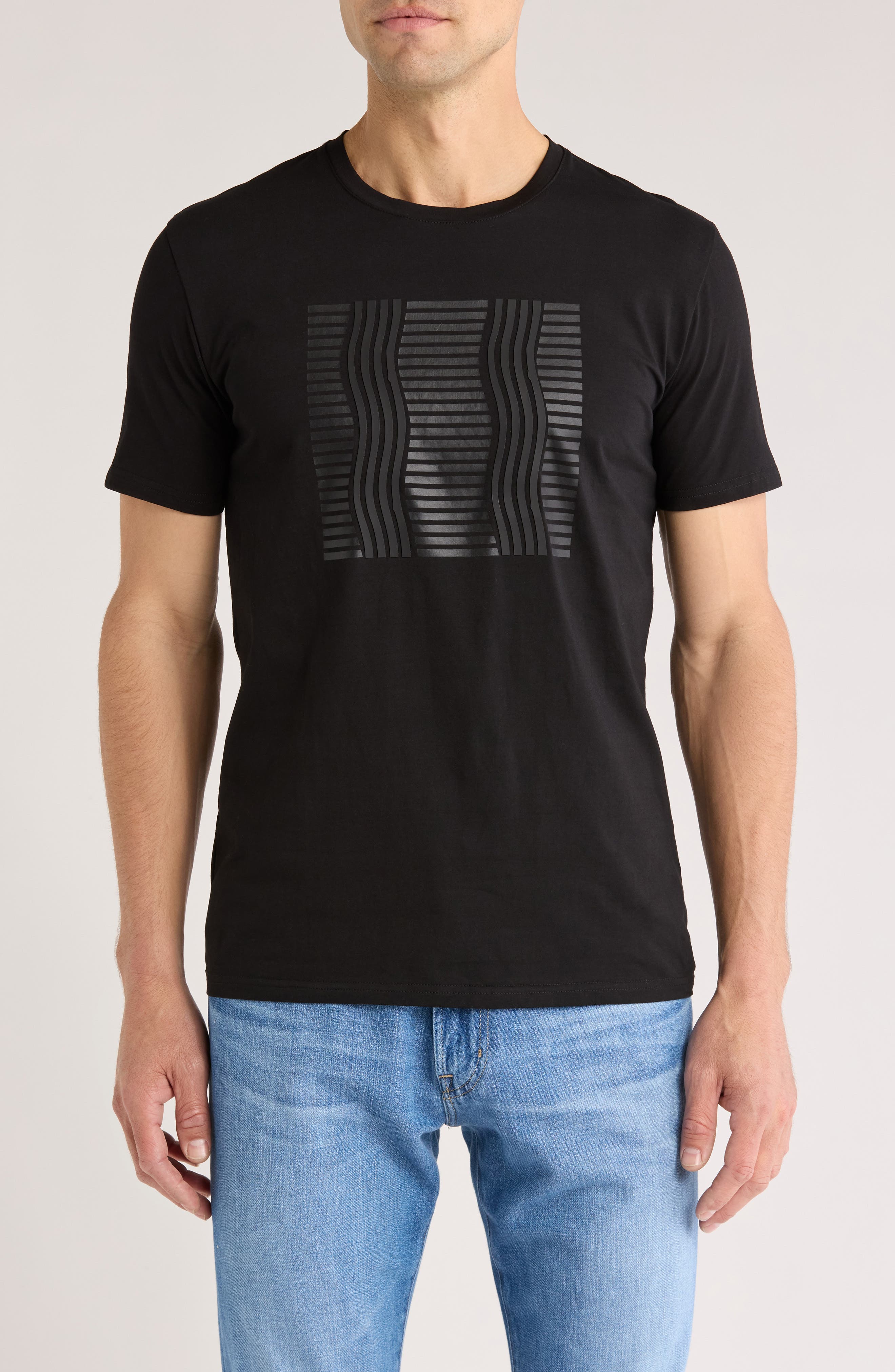 3D Abstract Stretch Cotton Graphic T-Shirt (Men) | Nordstromrack