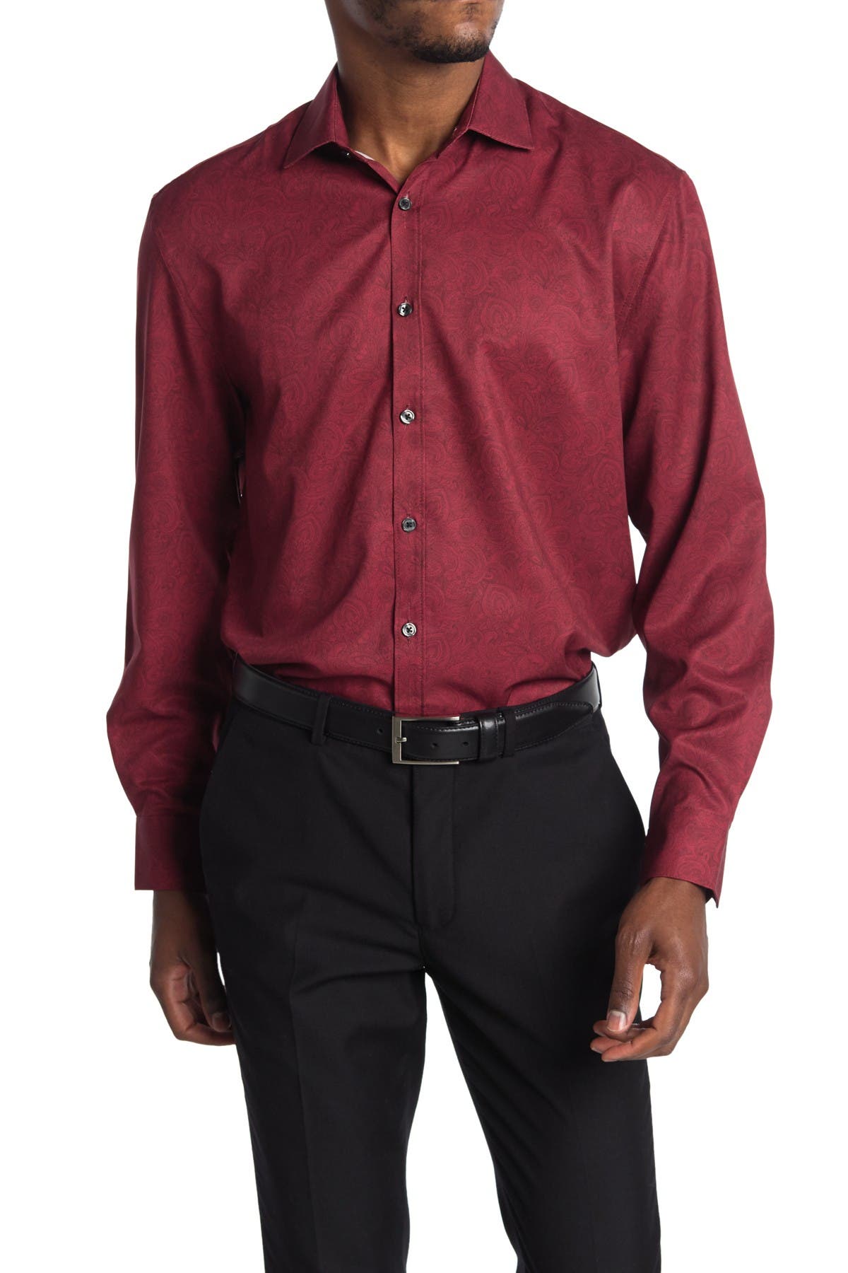 SOCIETY OF THREADS Paisley Print Performance Slim Fit Shirt | Nordstromrack