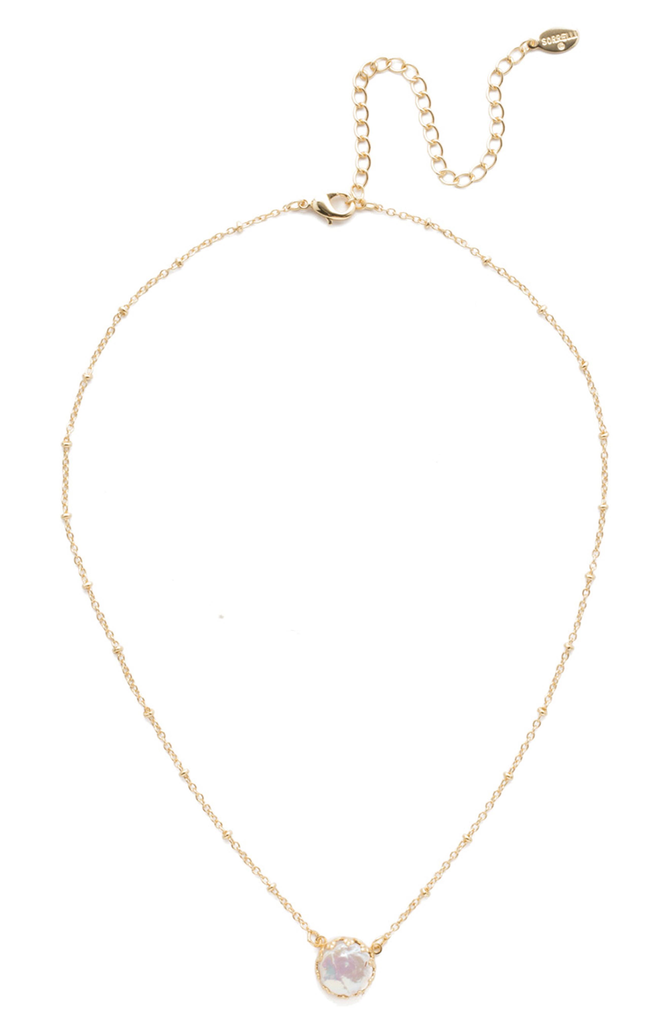 Sorrelli Isabella 11.5–12mm Coin Pearl Pendant Necklace | Nordstromrack