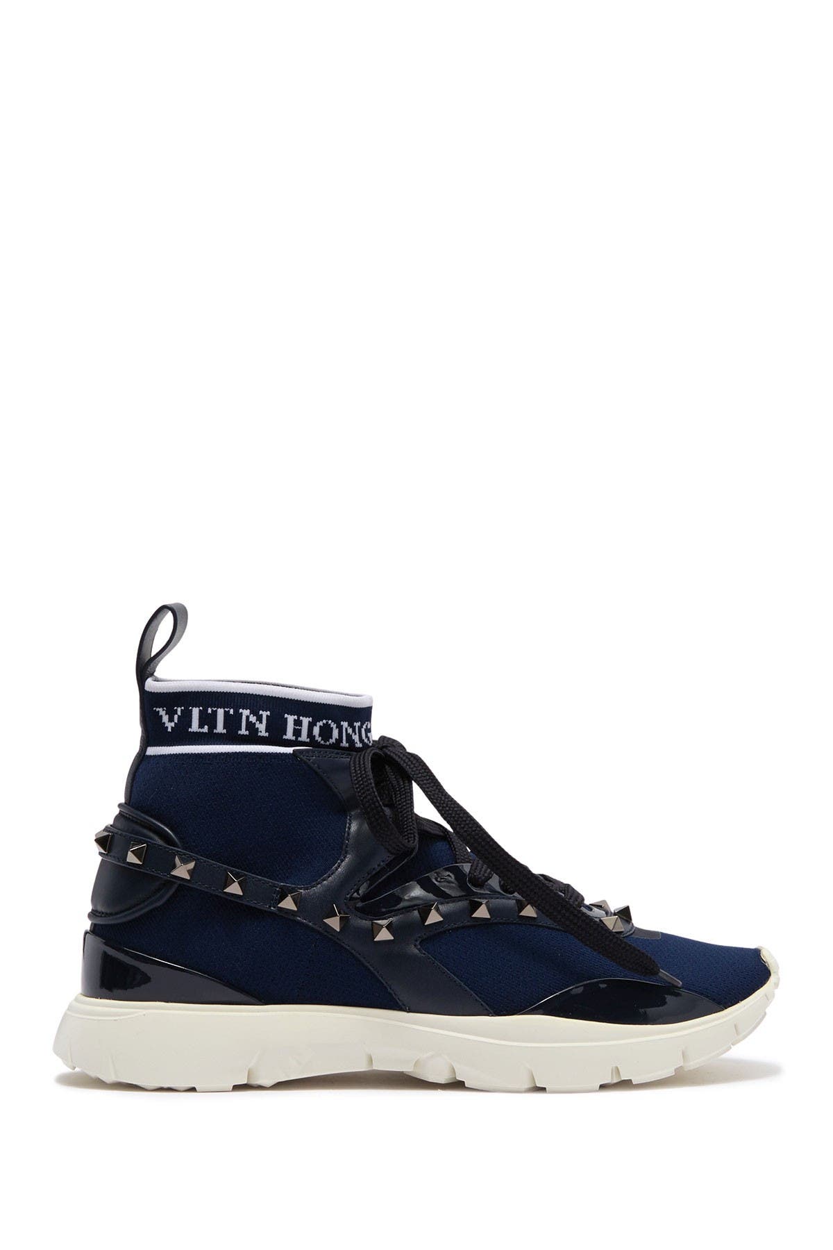 Studded Leather Overlay Mesh Sock Sneaker (Men) | Nordstromrack