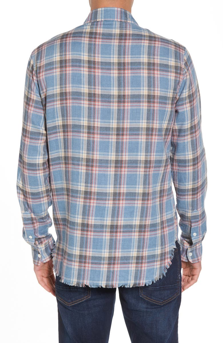 FRAME Fray Hem Plaid Flannel Shirt | Nordstrom