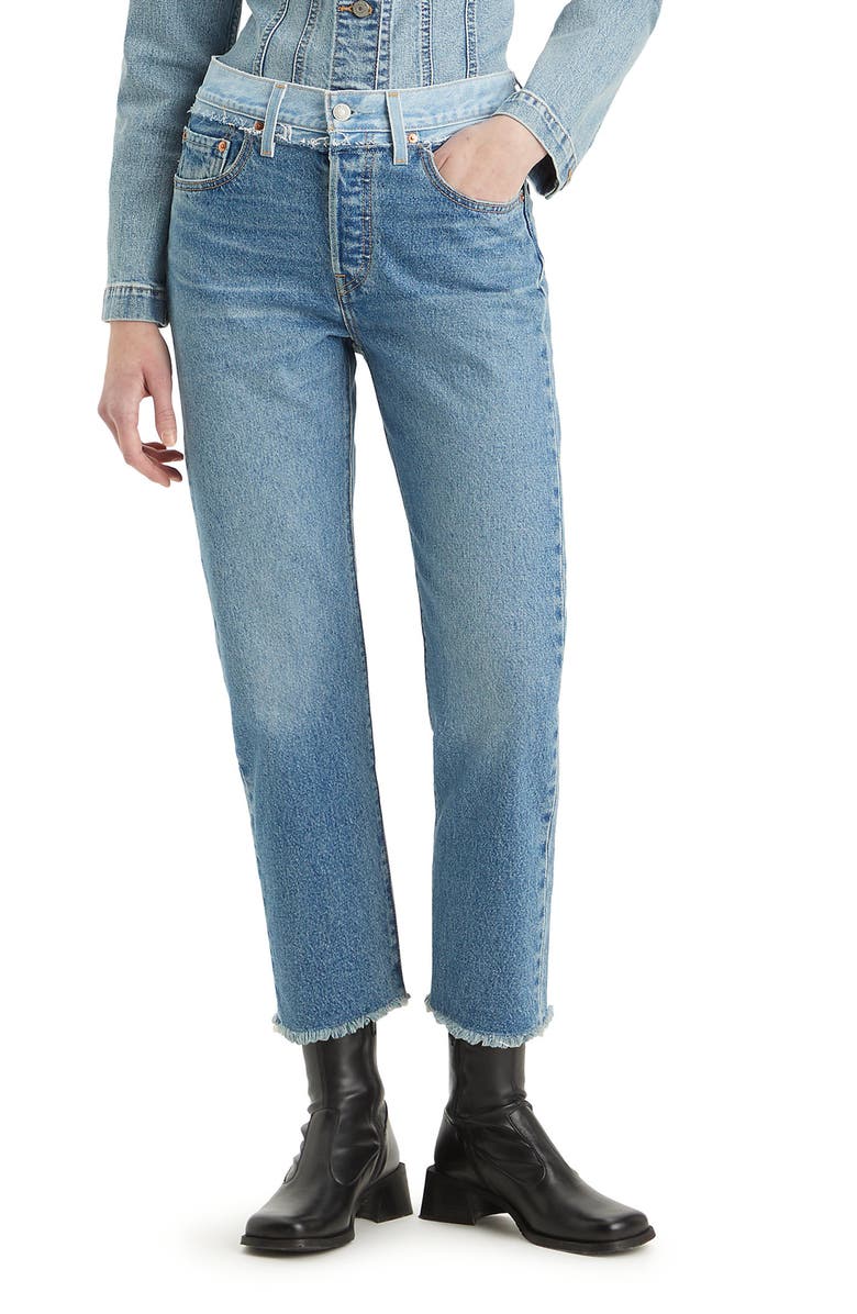 Levi's 501® Split Craft Raw Hem Crop Straight Leg Jeans | Nordstromrack