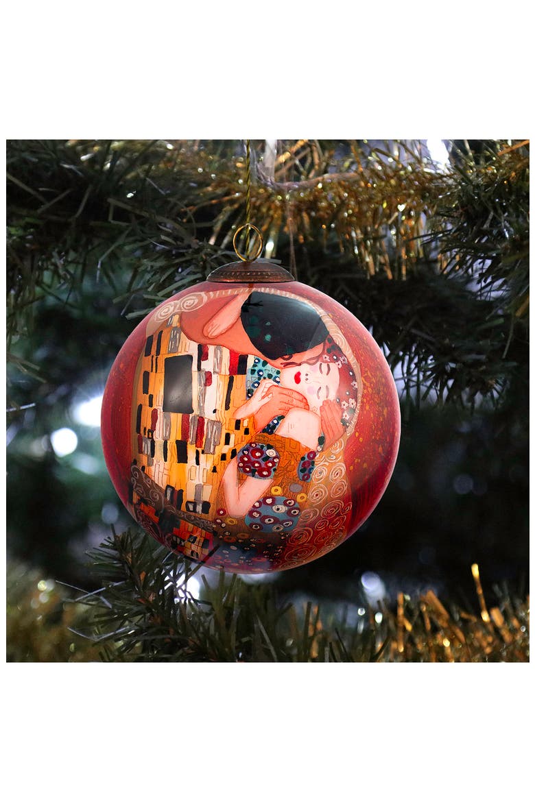 "The Kiss" Hand-Painted Glass Ornament | Nordstromrack