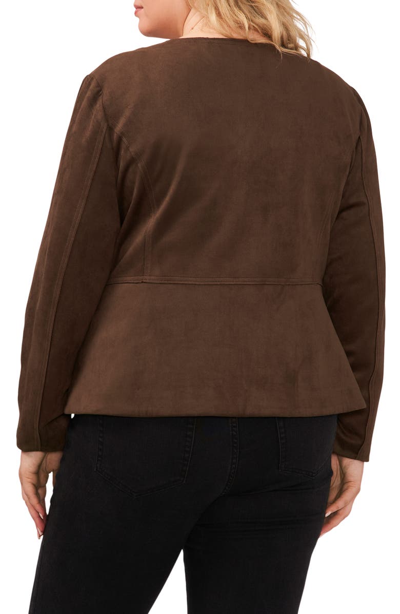 Vince Camuto Collarless Faux Suede Jacket | Nordstromrack