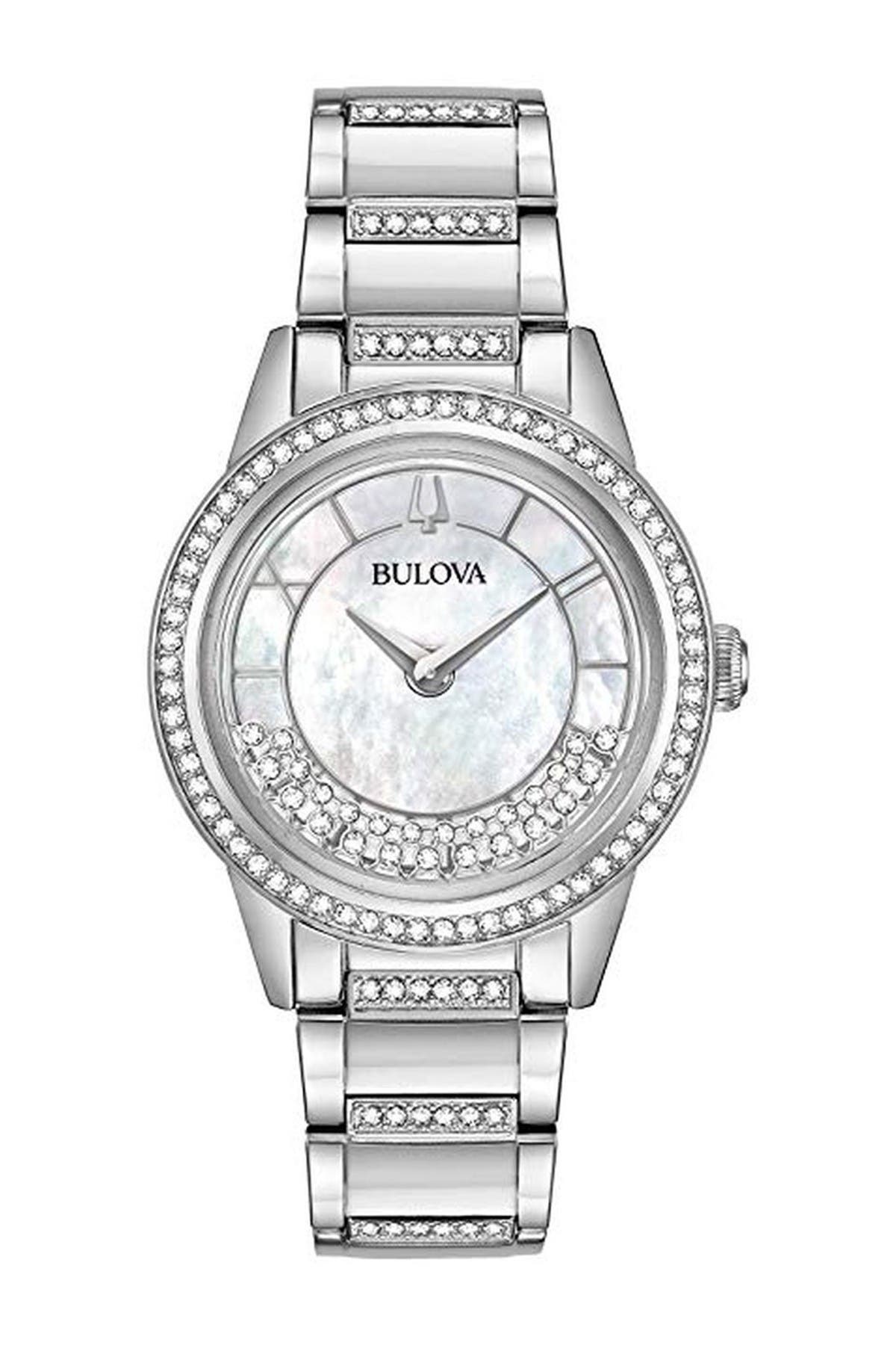 BULOVA Women's Turnstyle Crystal Accent Watch, 32.5mm | Nordstromrack