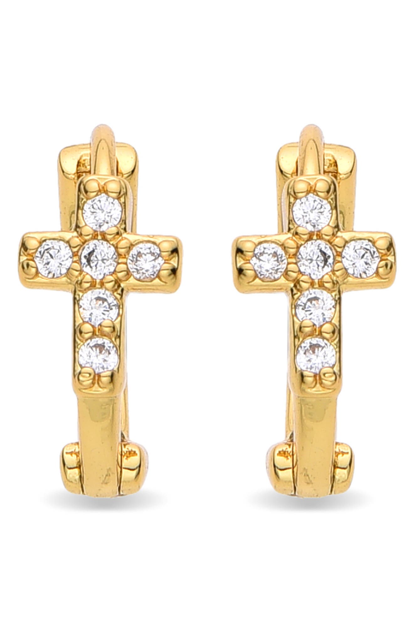 EYE CANDY LOS ANGELES Louane CZ Cross Hoop Earrings | Nordstromrack