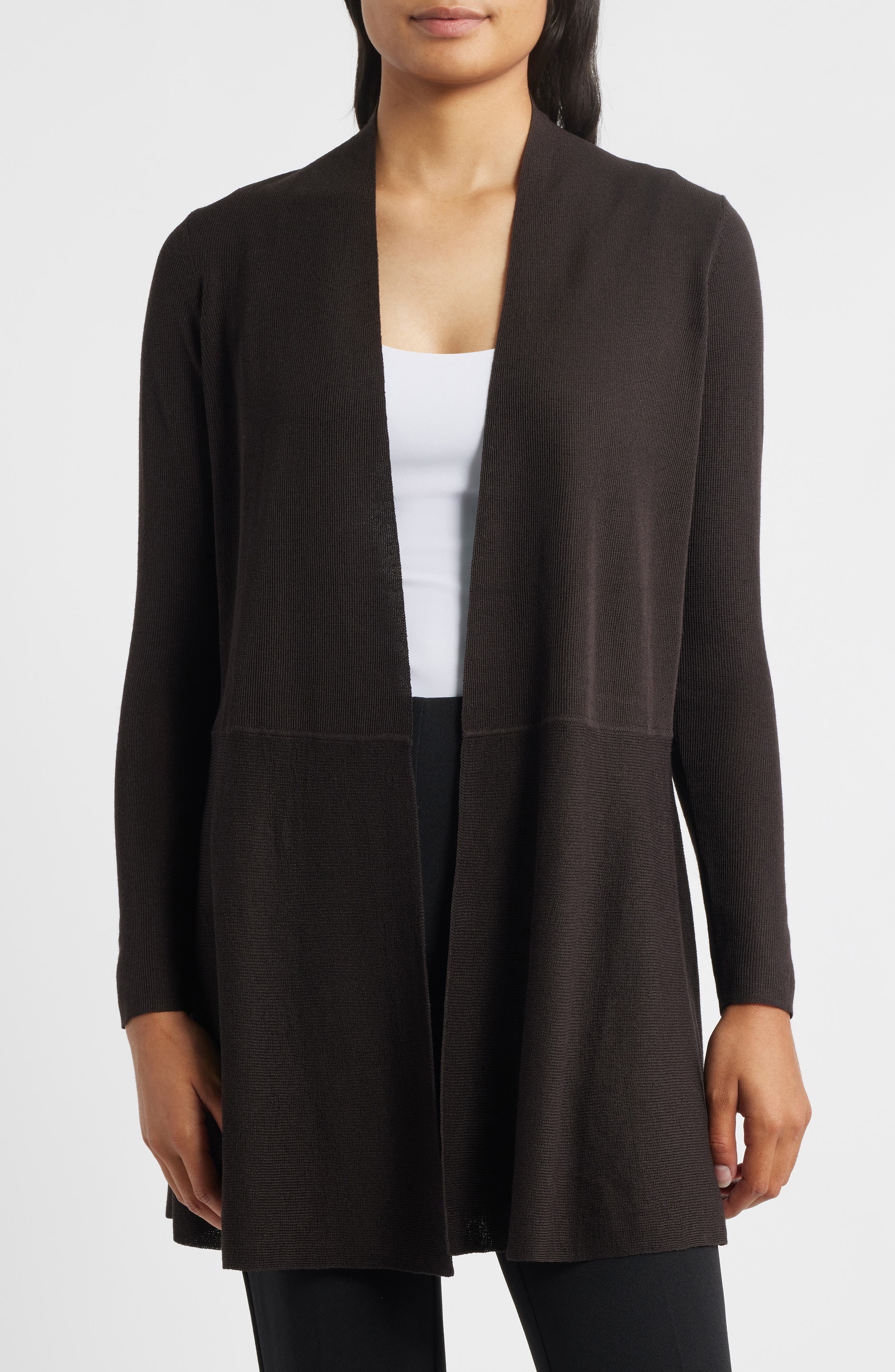 Anne Klein Montery Open Front Longline Cardigan | Nordstrom