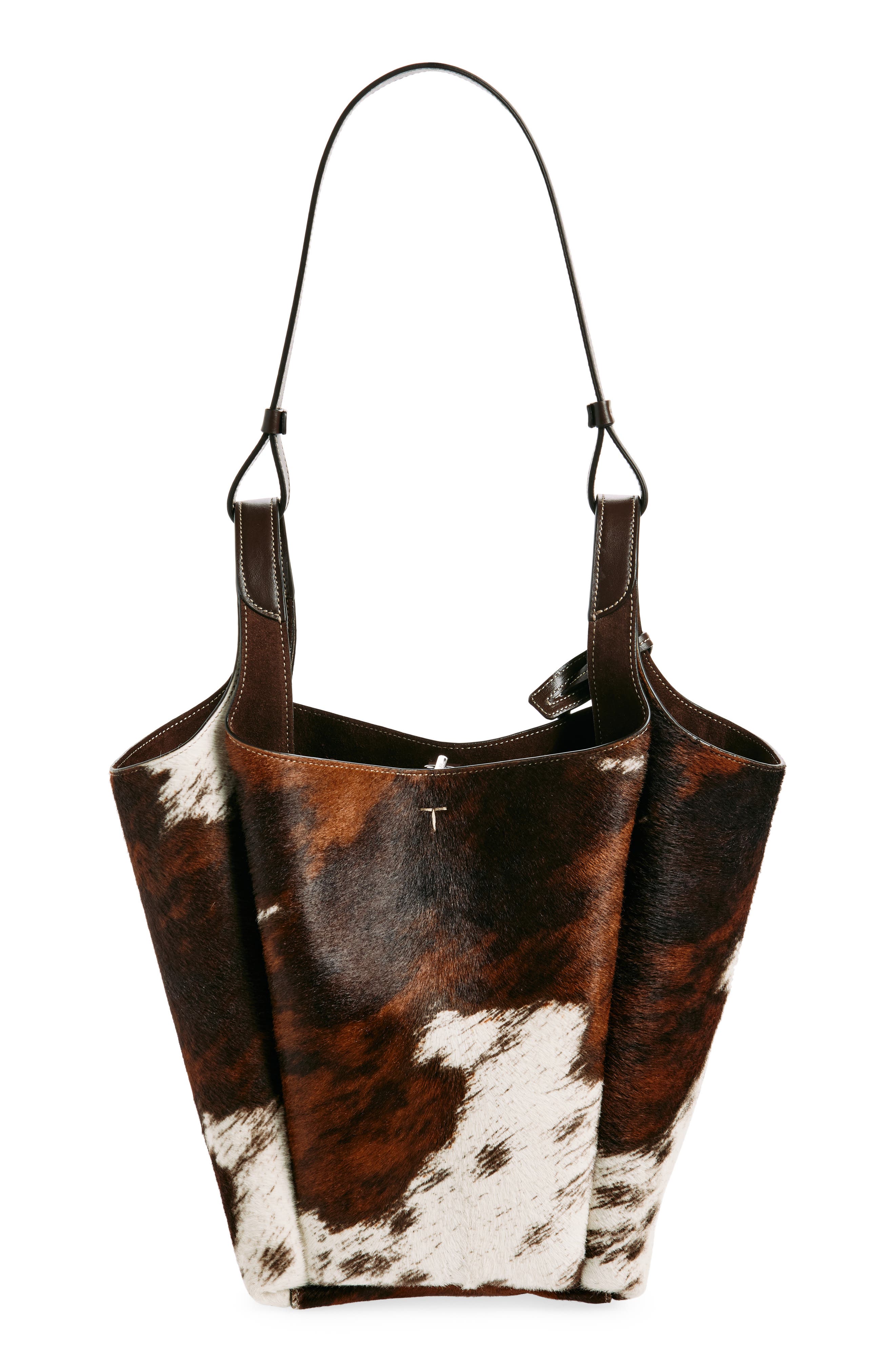 Tod's Small T-Timeless Genuine Calf Hair Bucket Bag | Nordstrom