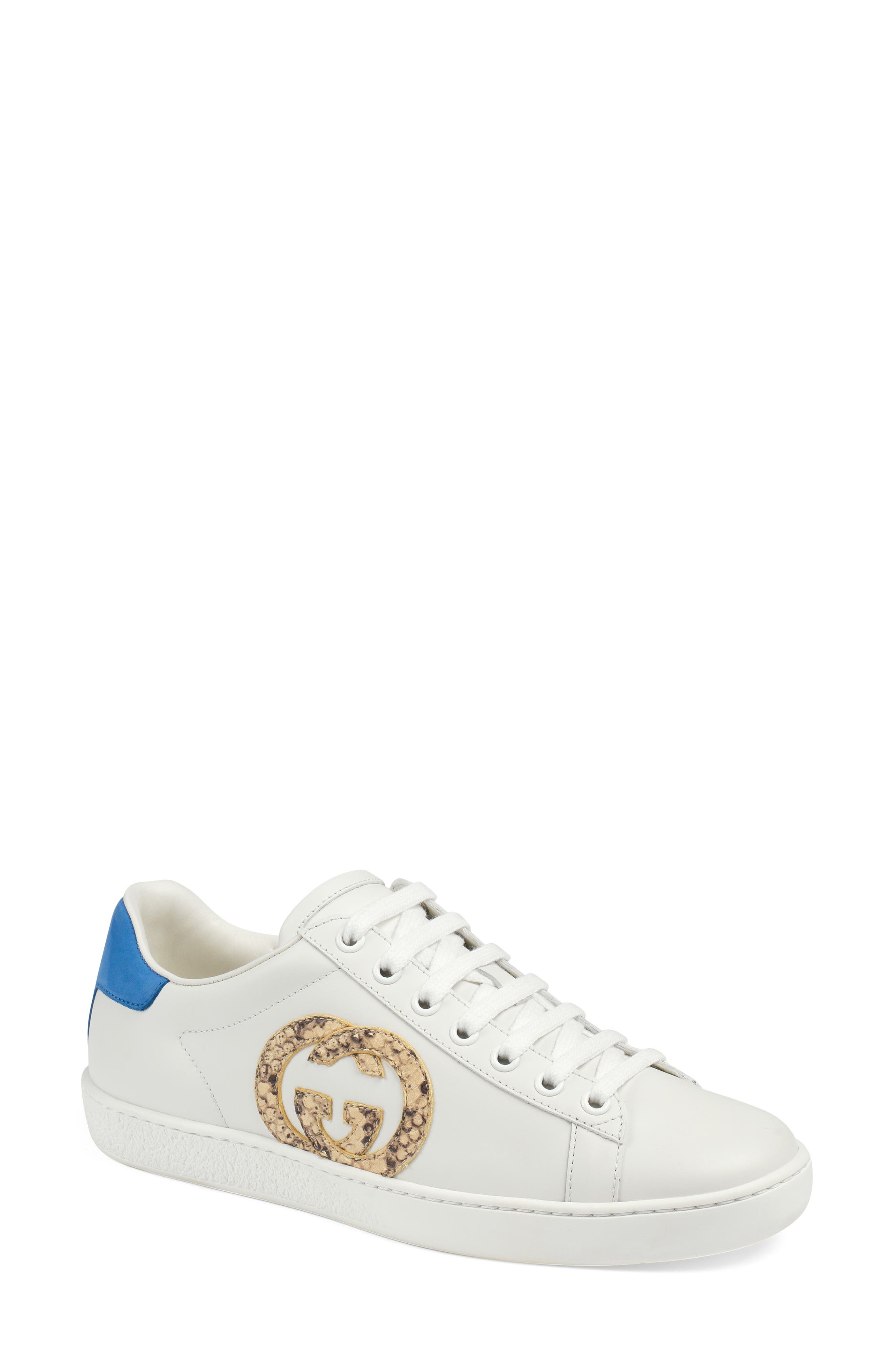 Gucci New Ace Genuine Python Logo Tennis Sneaker (Women) | Nordstrom