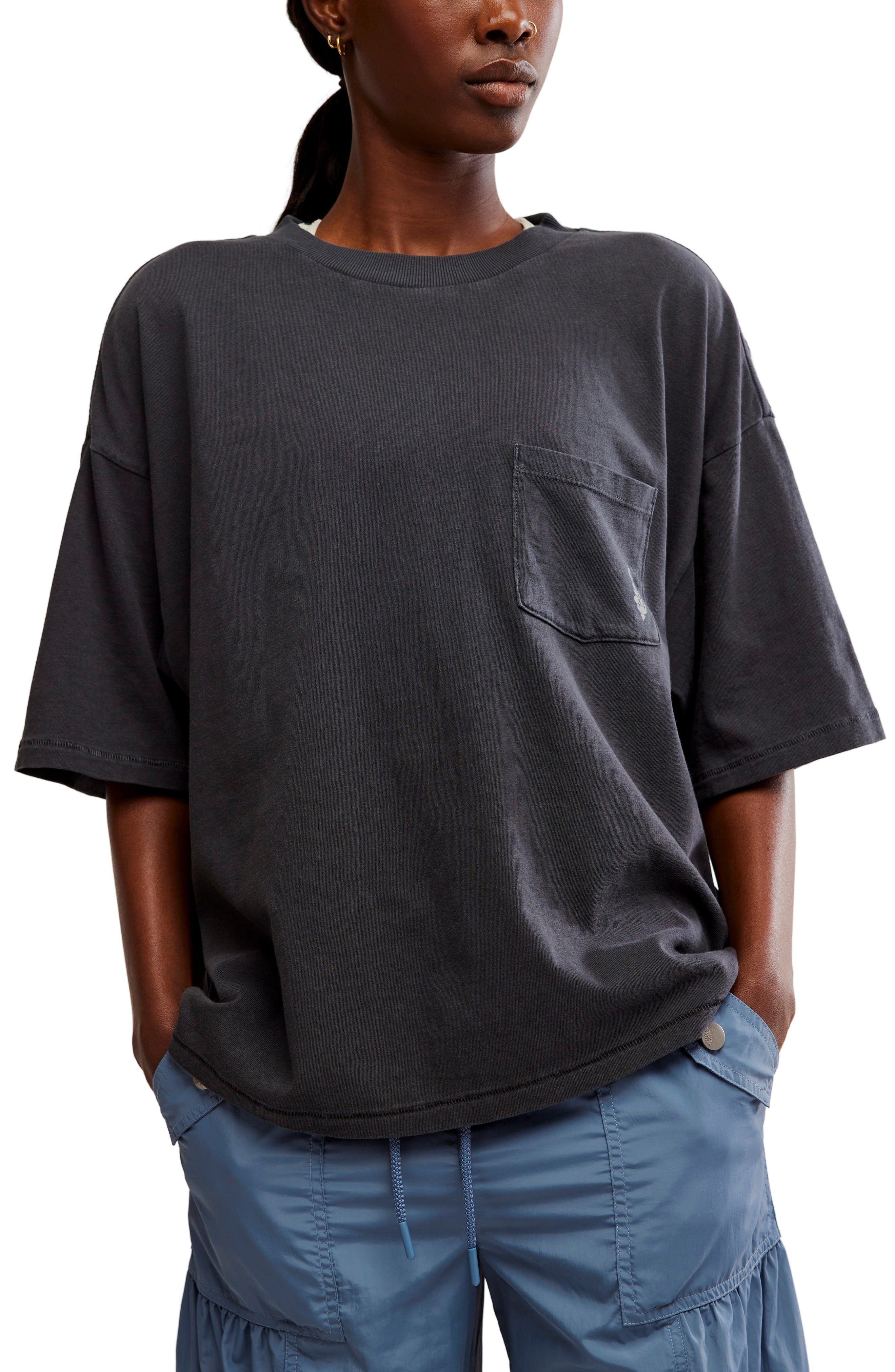 Free People FP Movement Logo Tackle Oversize Cotton T-Shirt | Nordstrom