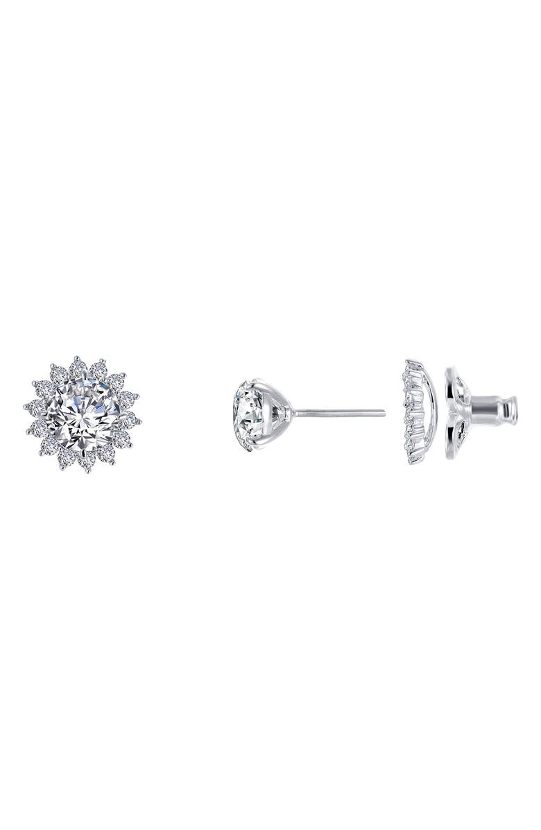 Lafonn Platinum Bonded Sterling Silver Simulated Diamond Halo Jacket ...