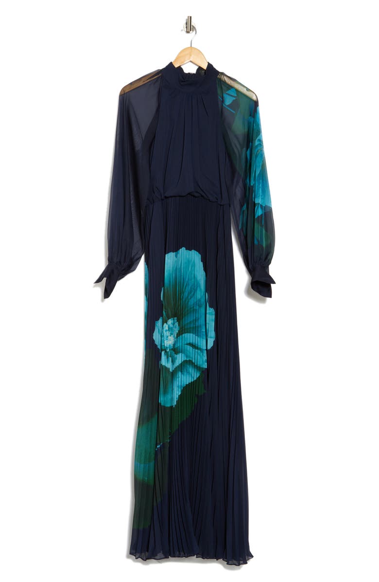 Ted Baker London Manami Tie Neck Balloon Sleeve Maxi Dress | Nordstromrack