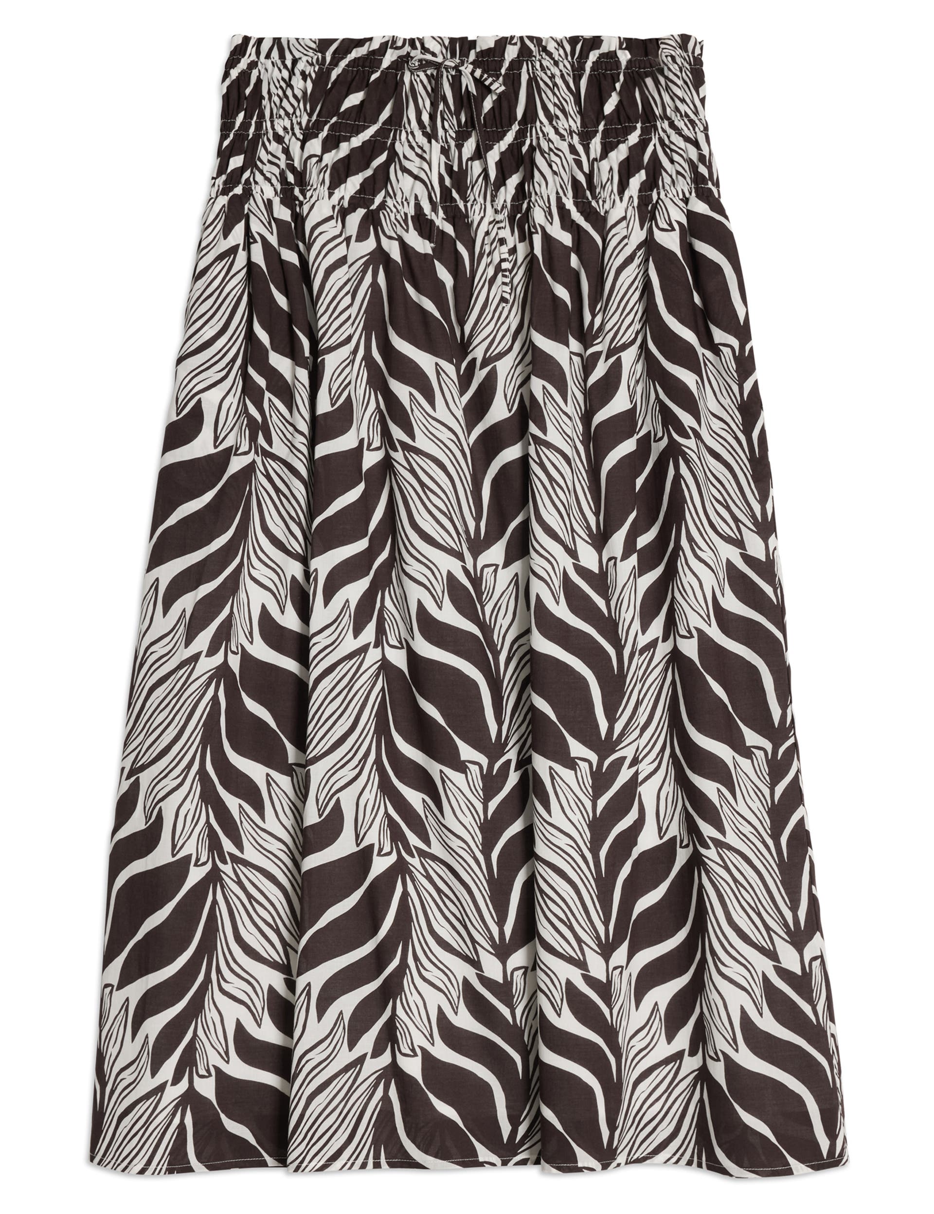 Mono Palm Smocked Waist Maxi Skirt (Women) | Nordstrom