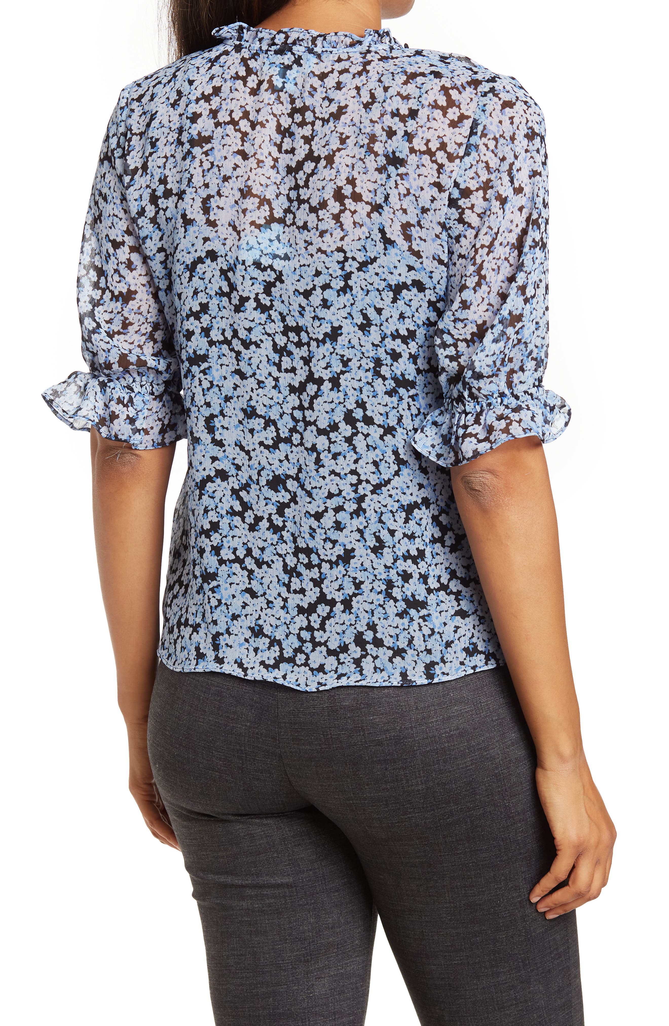 CeCe Ruffle 3/4 Sleeve Blouse | Nordstromrack