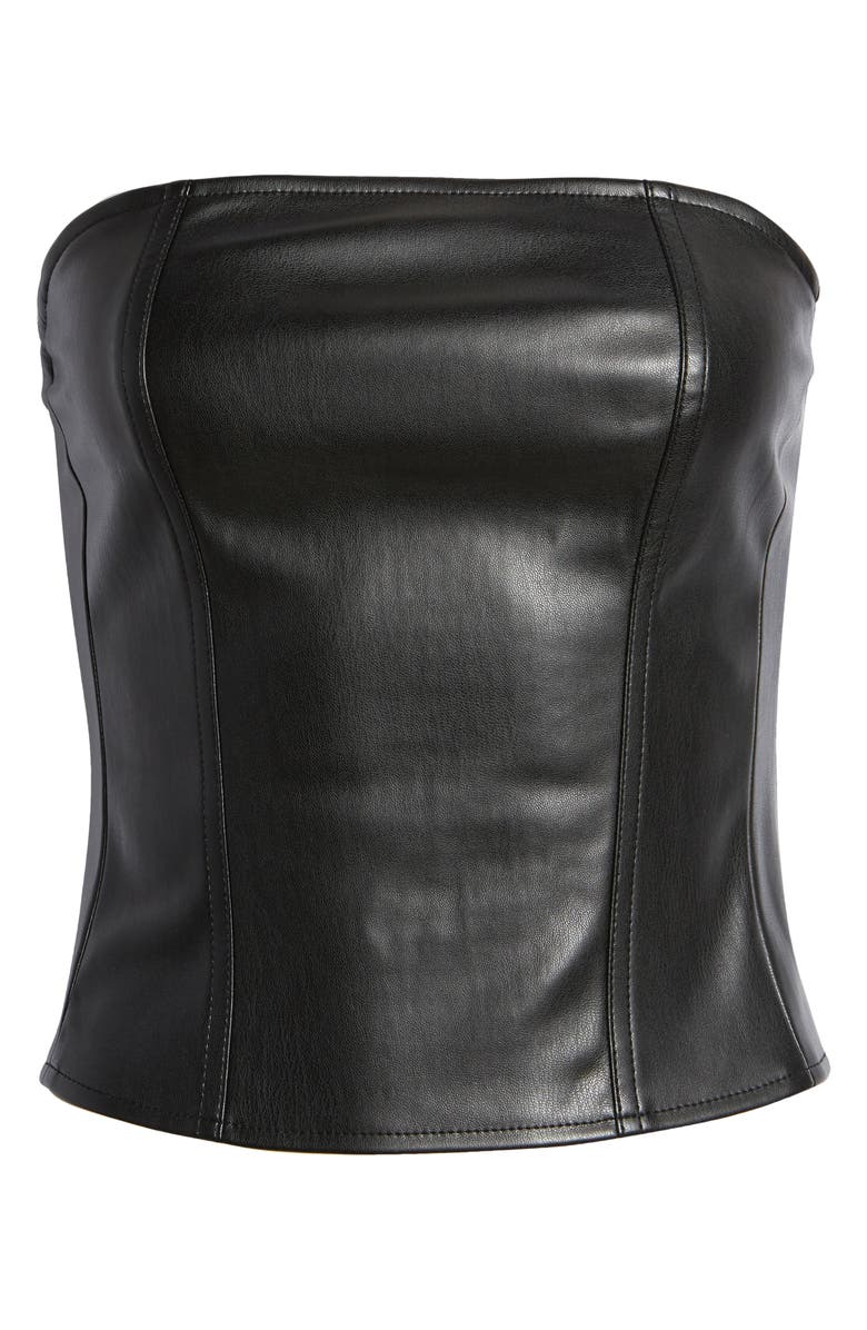 VERO MODA Paulina Faux Leather Tube Top | Nordstrom