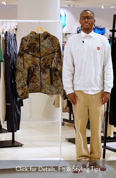 Tech Woven Camo Zip Front Jacket (Men) | Nordstrom