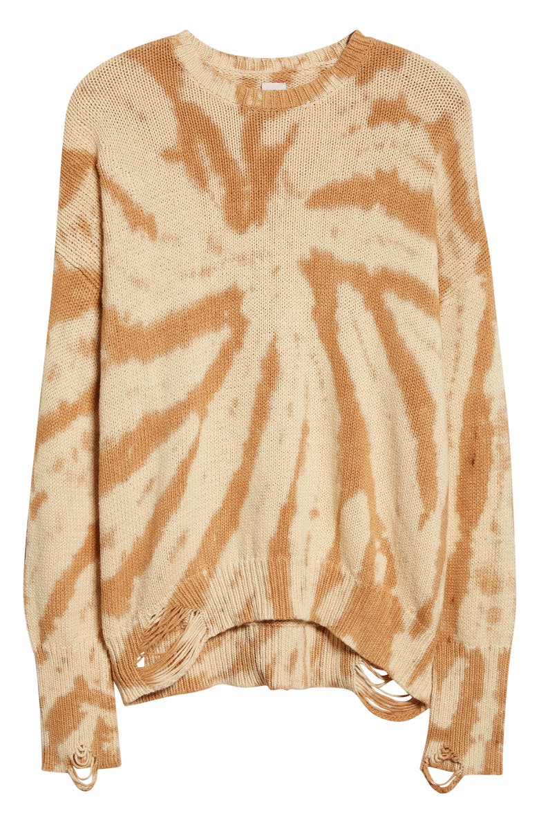 NSF Clothing Anabelle Boyfriend Tie Dye Distressed Slouchy Sweater ...