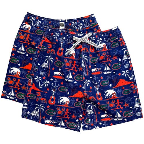 Wes & Willy Kids' Youth Royal Florida Gators Luau Swim Trunks | ModeSens