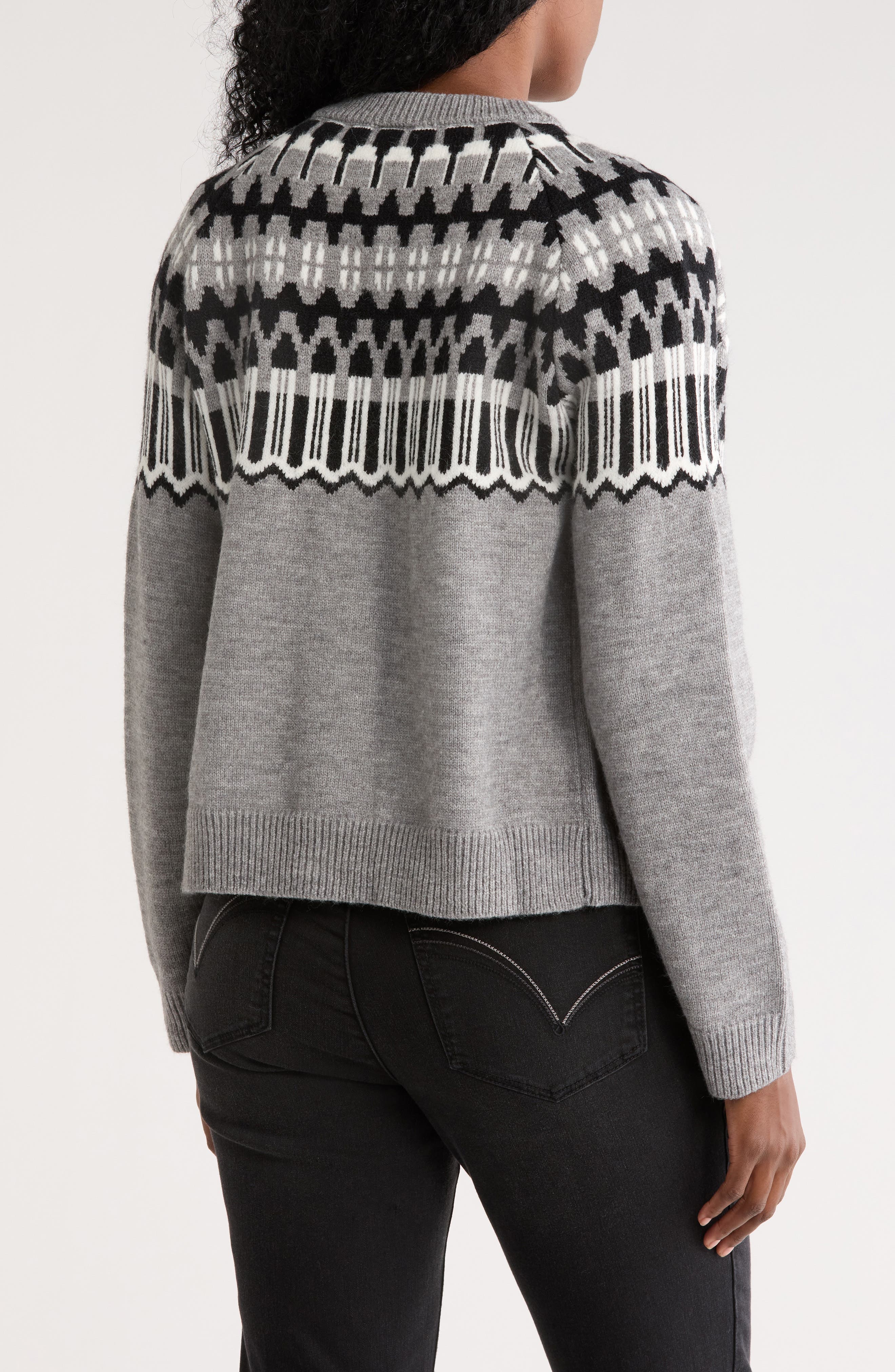 Bobeau Fair Isle Button Front Cardigan | Nordstromrack