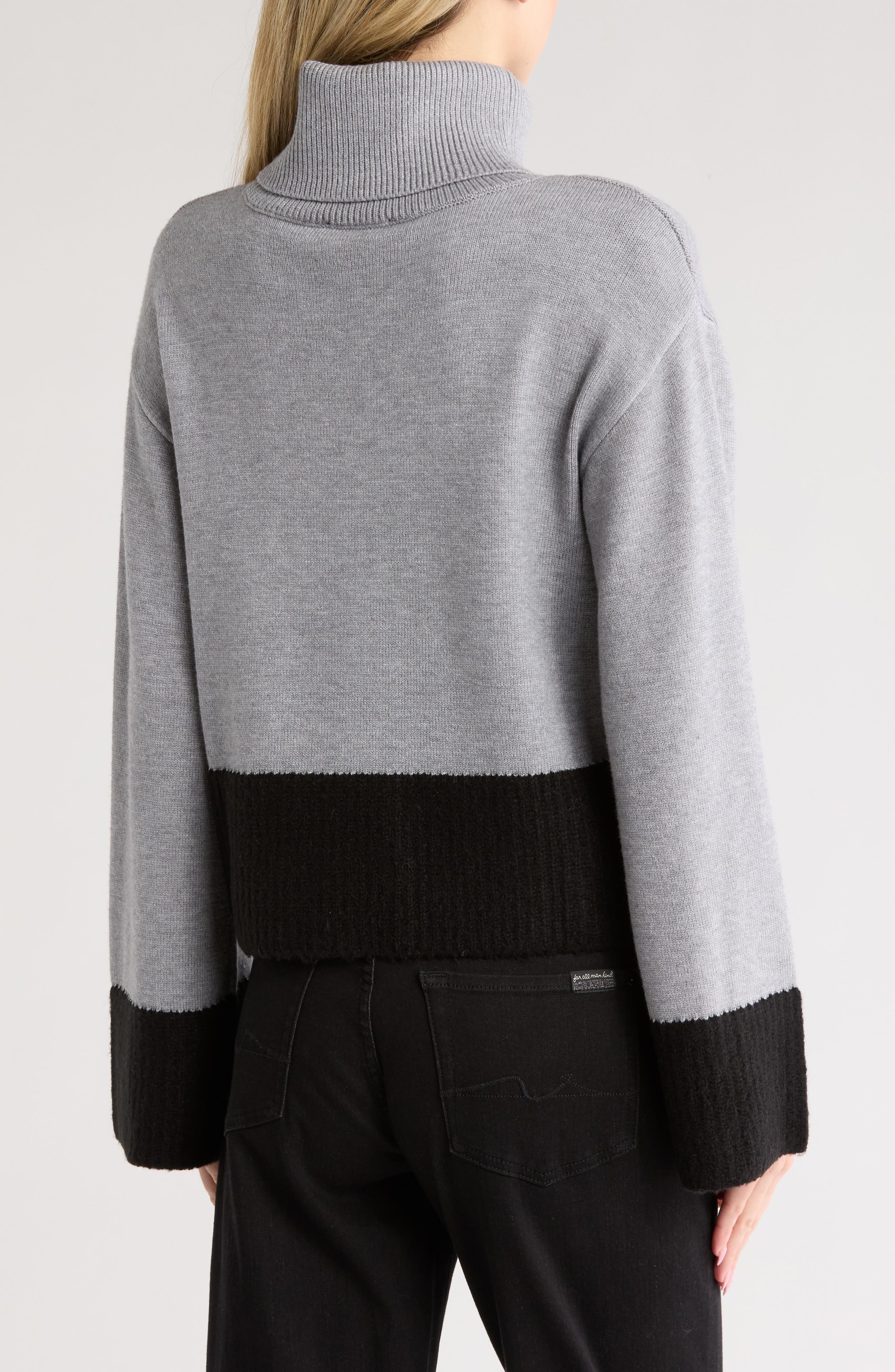 Laundry by Shelli Segal Two Tone Turtleneck Sweater | Nordstromrack