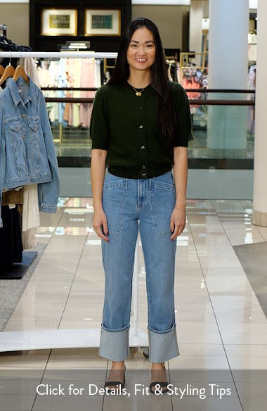 Veronica Beard Dylan Cuffed Cargo Jeans | Nordstromrack