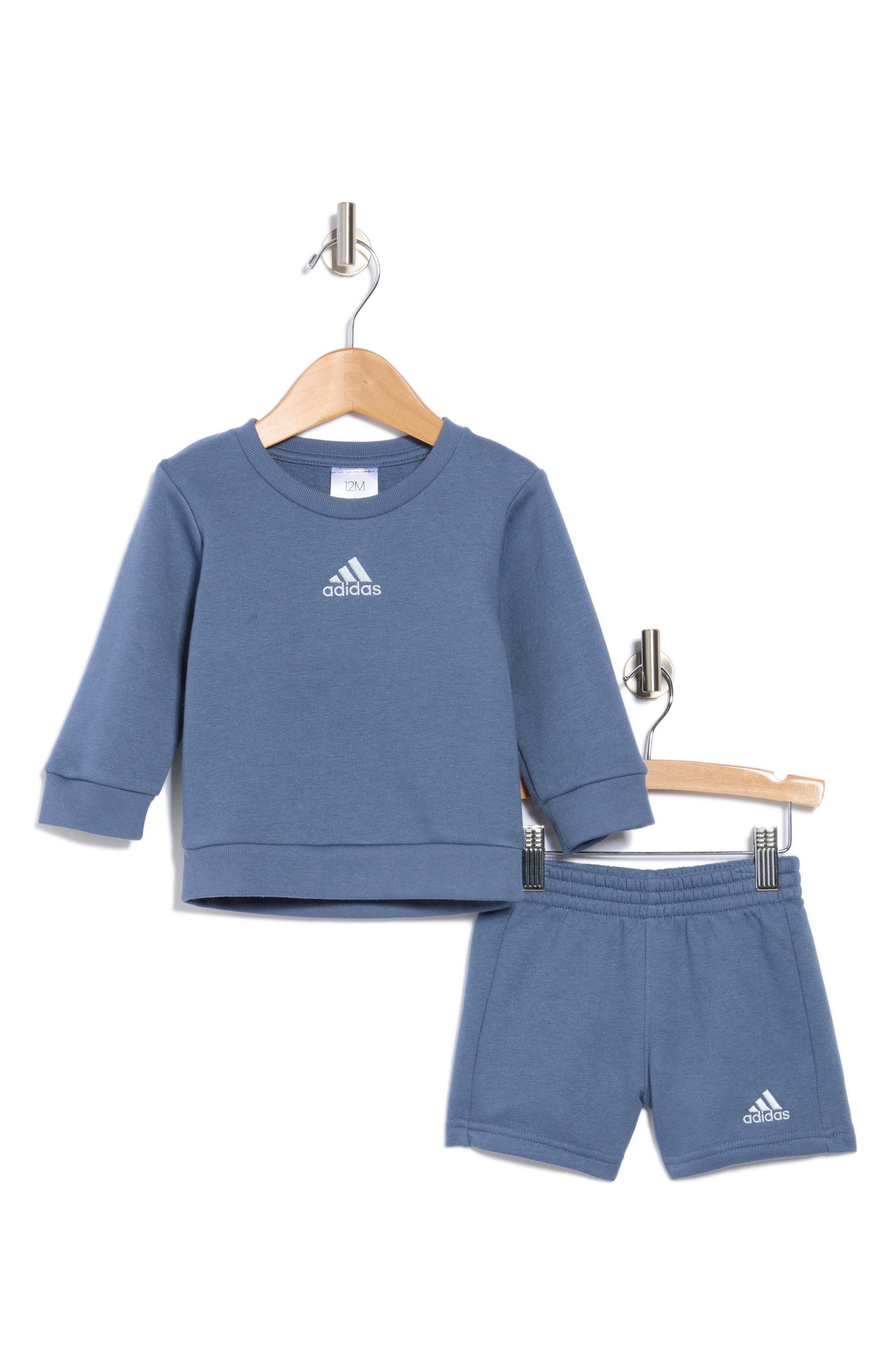 adidas Logo Fleece Sweatshirt & Shorts Set | Nordstromrack