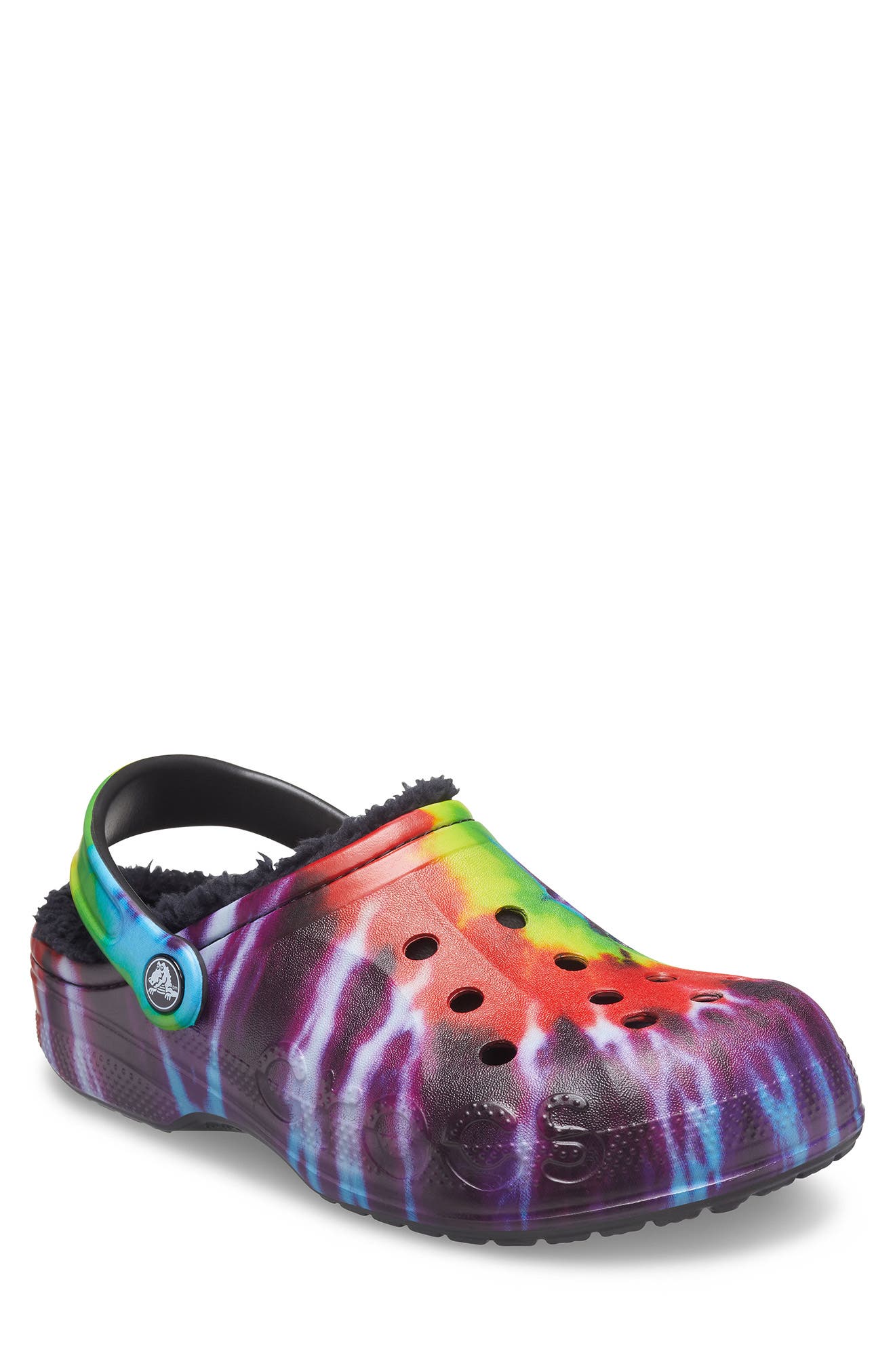 CROCS Baya Tie Dye Faux Fur Lined Clog (Women) | Nordstromrack