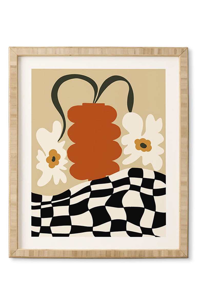 Deny Designs 'Vintage Matisse Floral Check' by Miho Framed Wall Art ...