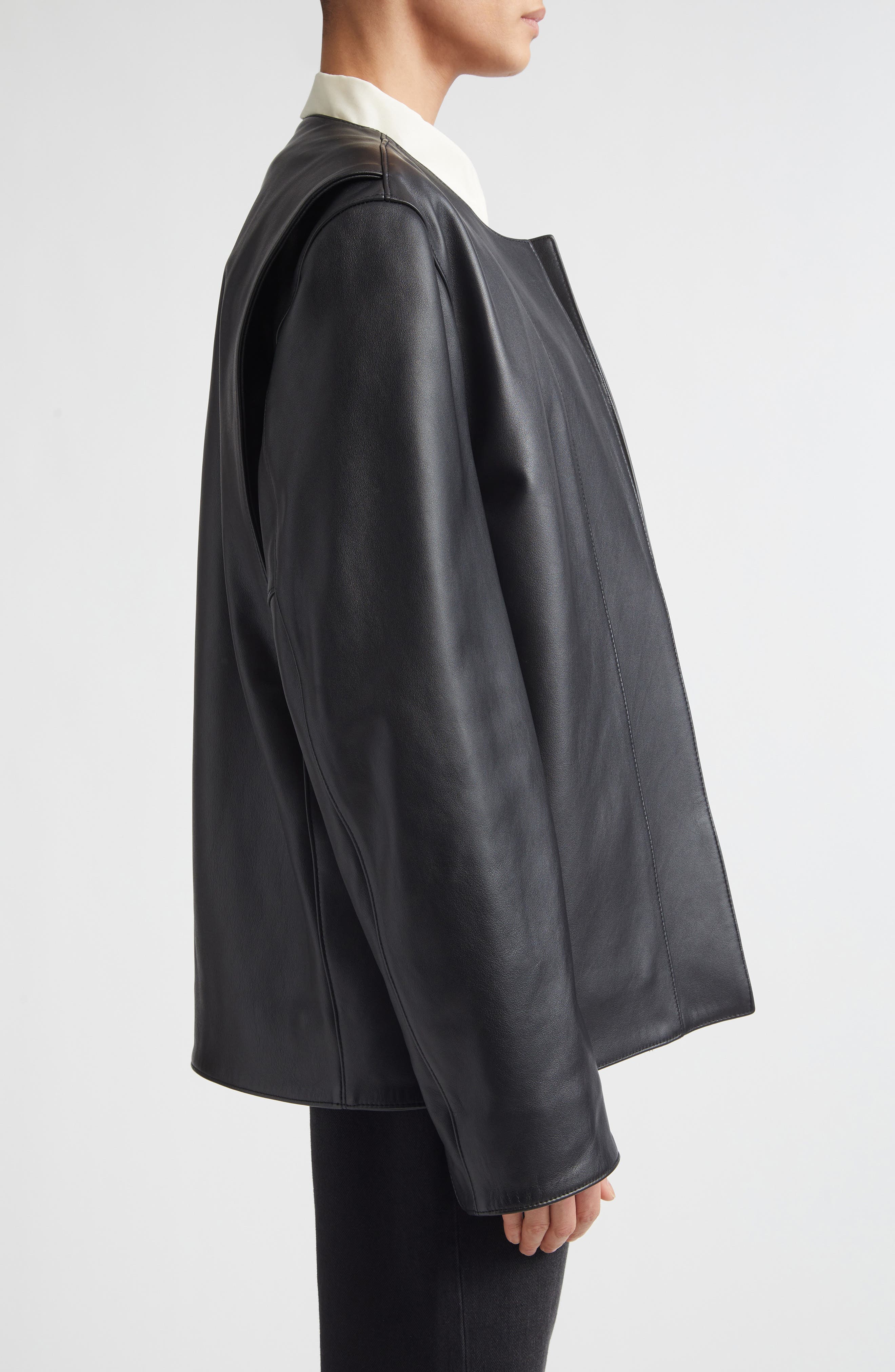 Minimal Leather Biker Jacket (Women) | Nordstrom