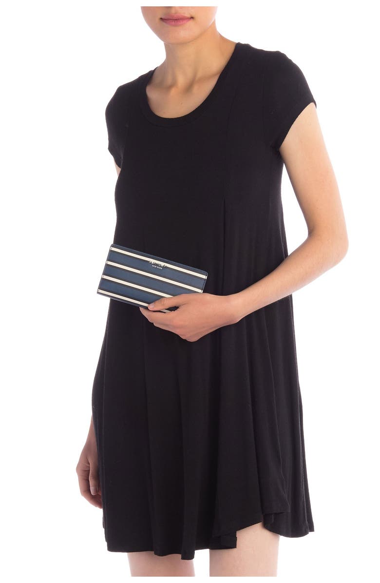 Kate Spade New York leather cameron york striped slim large bi-fold ...