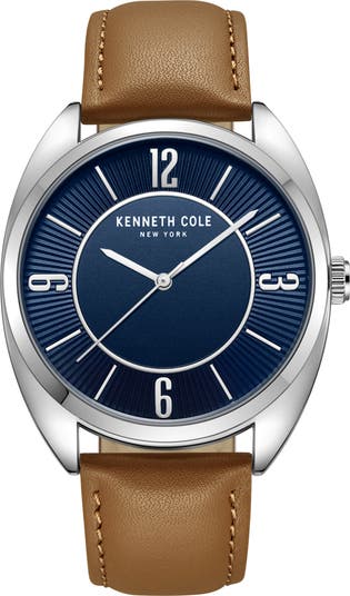 Kenneth Cole Classic Leather Strap Watch, 42mm | Nordstromrack