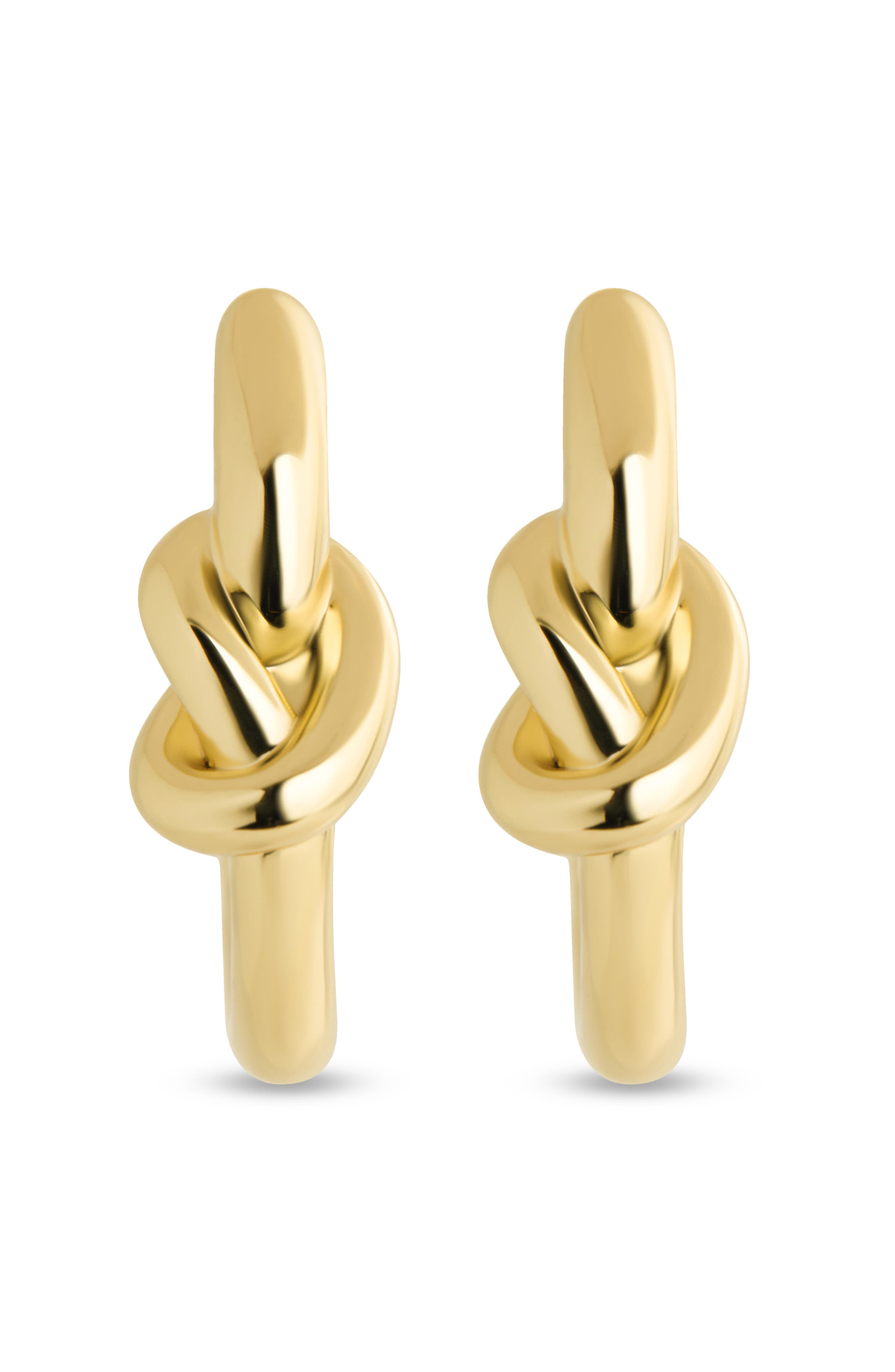 Sterling Forever Minnie Love Knot Huggie Hoop Earrings | Nordstromrack