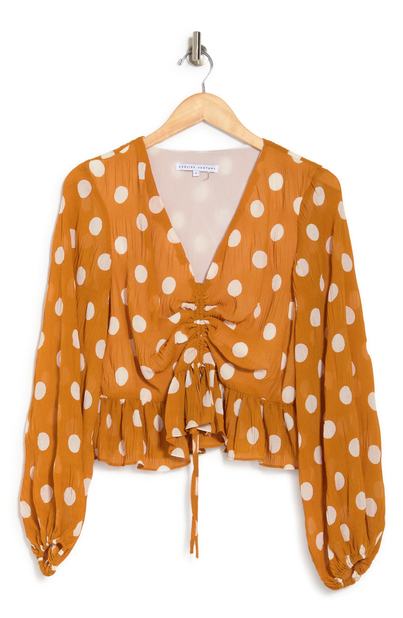 English Factory Polka Dot Print Blouson Top | Nordstromrack