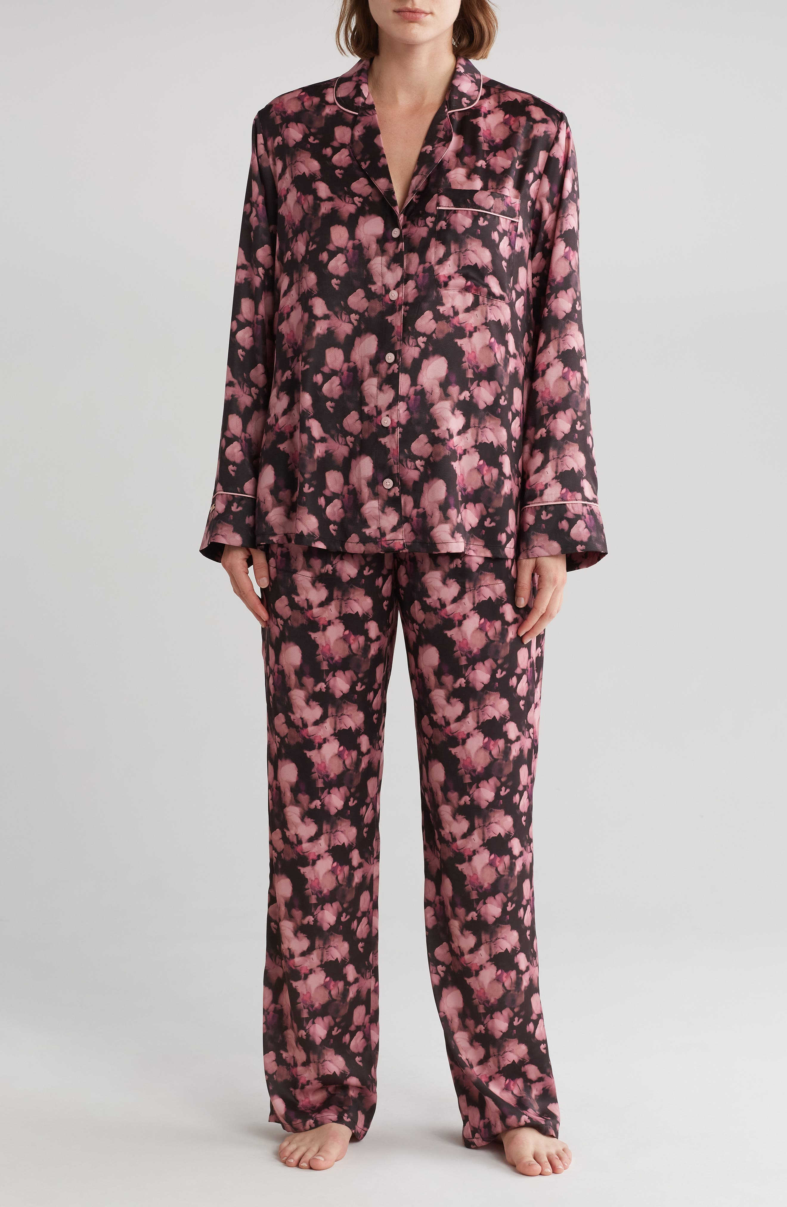 Ted Baker London Piped Silky Satin Pajamas | Nordstromrack