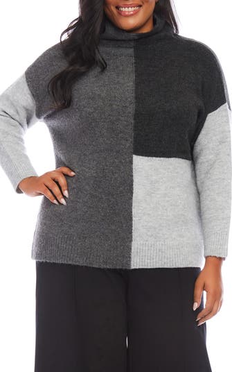 Karen Kane Colorblock Turtleneck Sweater | Nordstrom