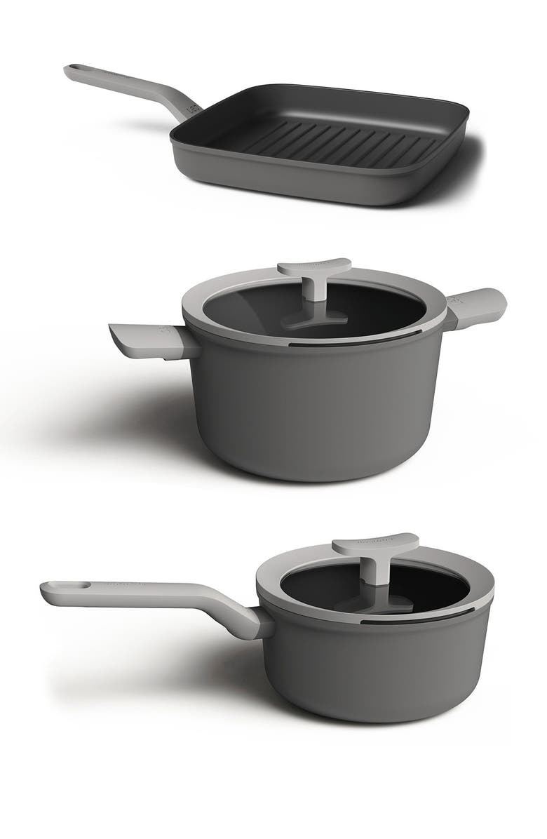 BergHOFF INTERNATIONAL Leo 5-Piece Non-Stick Cookware Set - Grey ...