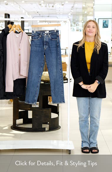 FRAME The Vertical High Waist Ankle Relaxed Straight Leg Jeans ...