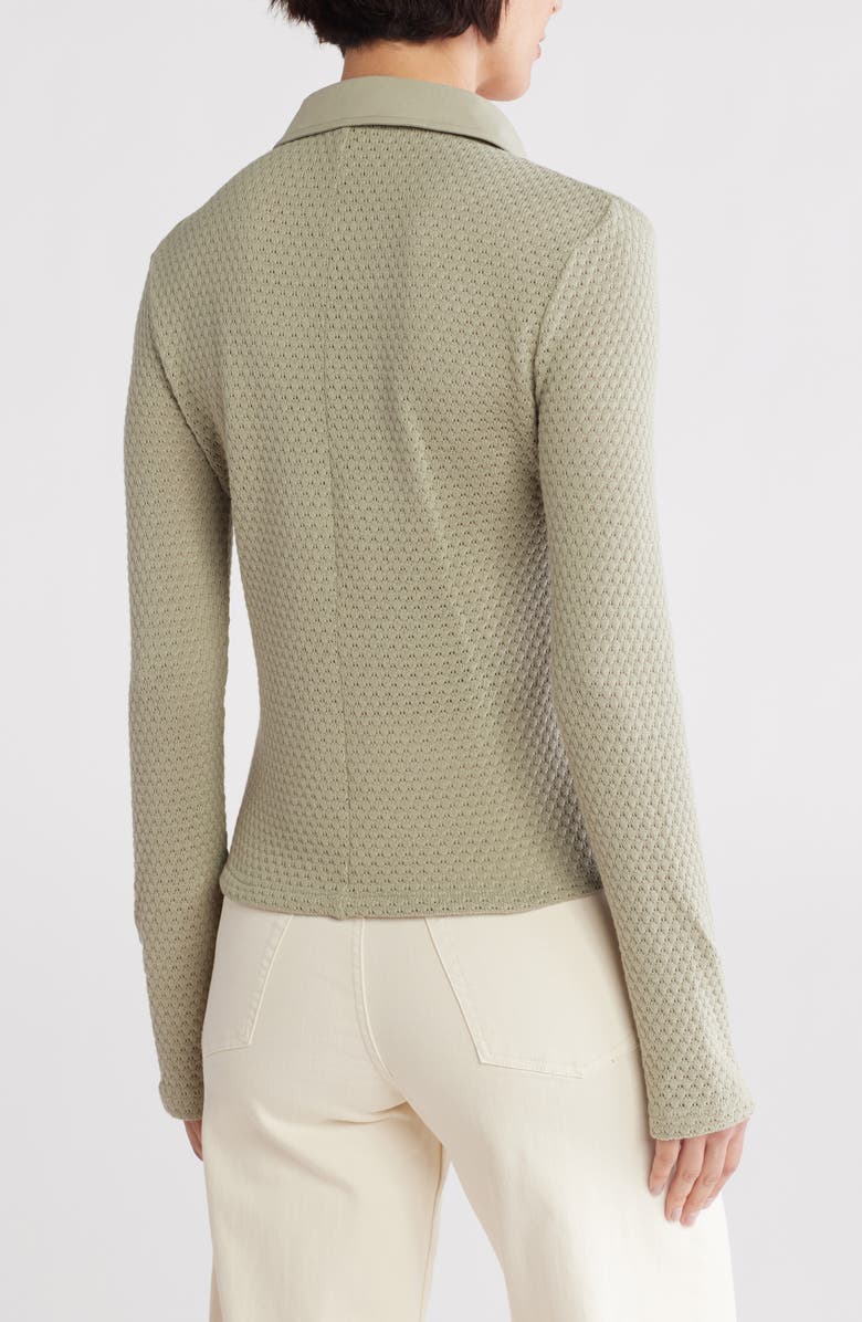 rag & bone Carine Open Stitch Polo | Nordstromrack
