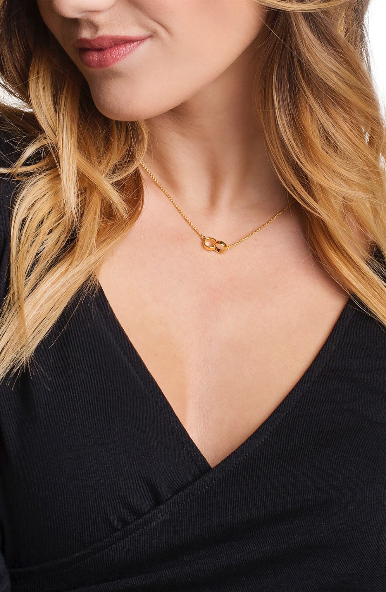 Sterling Forever 14K Gold Interlocking Circle Necklace | Nordstromrack
