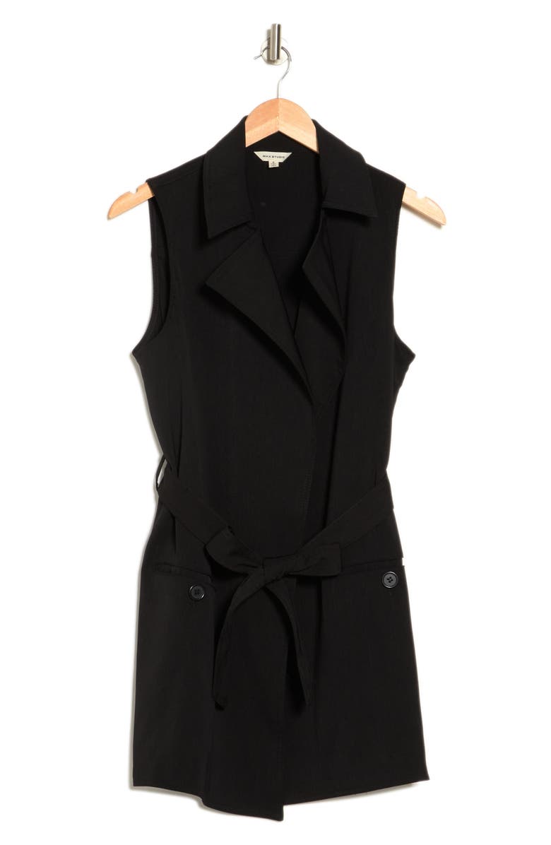 MAX STUDIO Draped Twill Vest | Nordstromrack