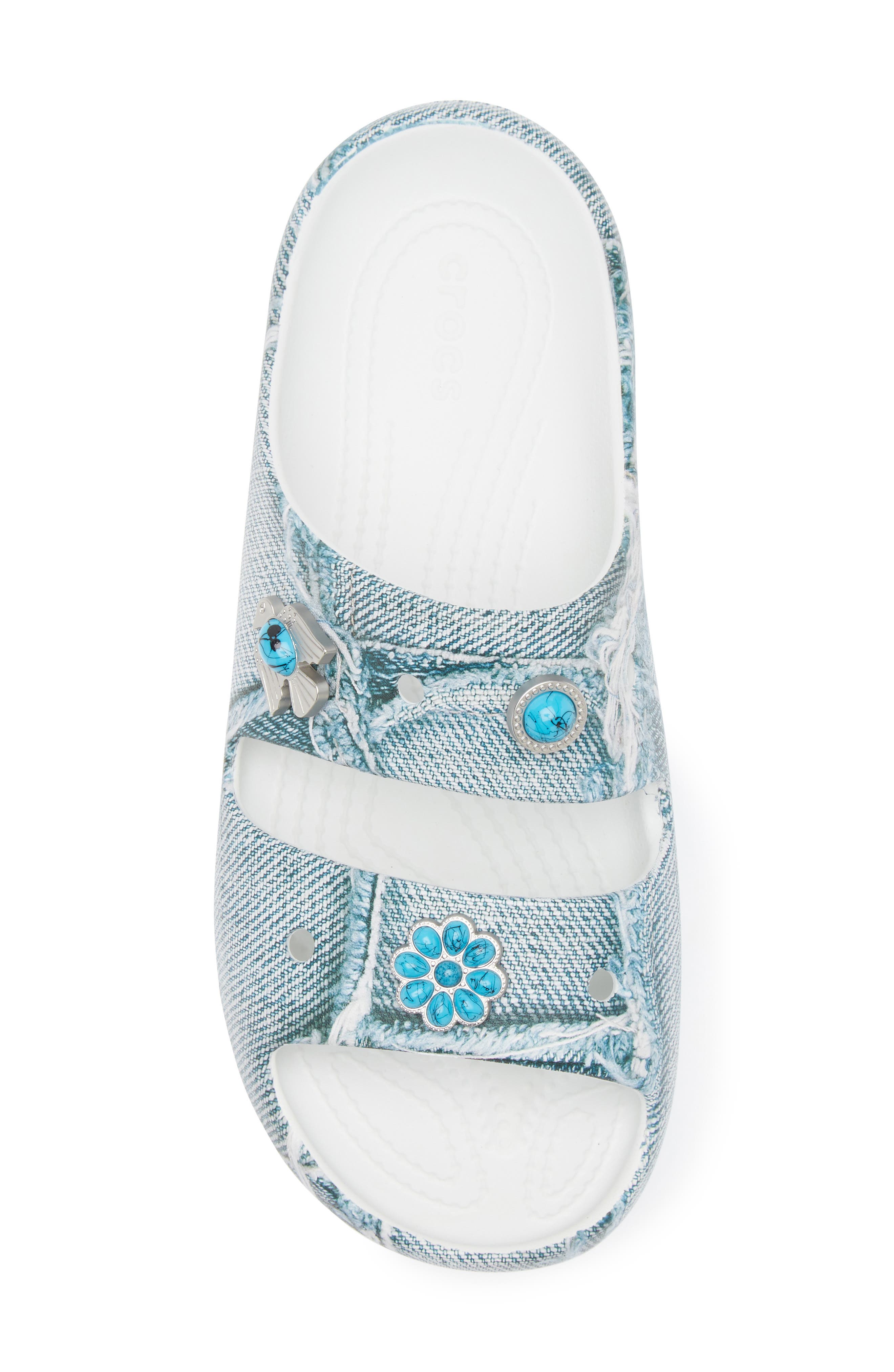 CROCS Gender Inclusive Classic Denim 2.0 Slide Sandal | Nordstromrack