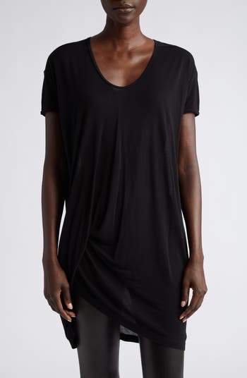Rick Owens Hiked Asymmetric Drape Detail T-Shirt | Nordstromrack