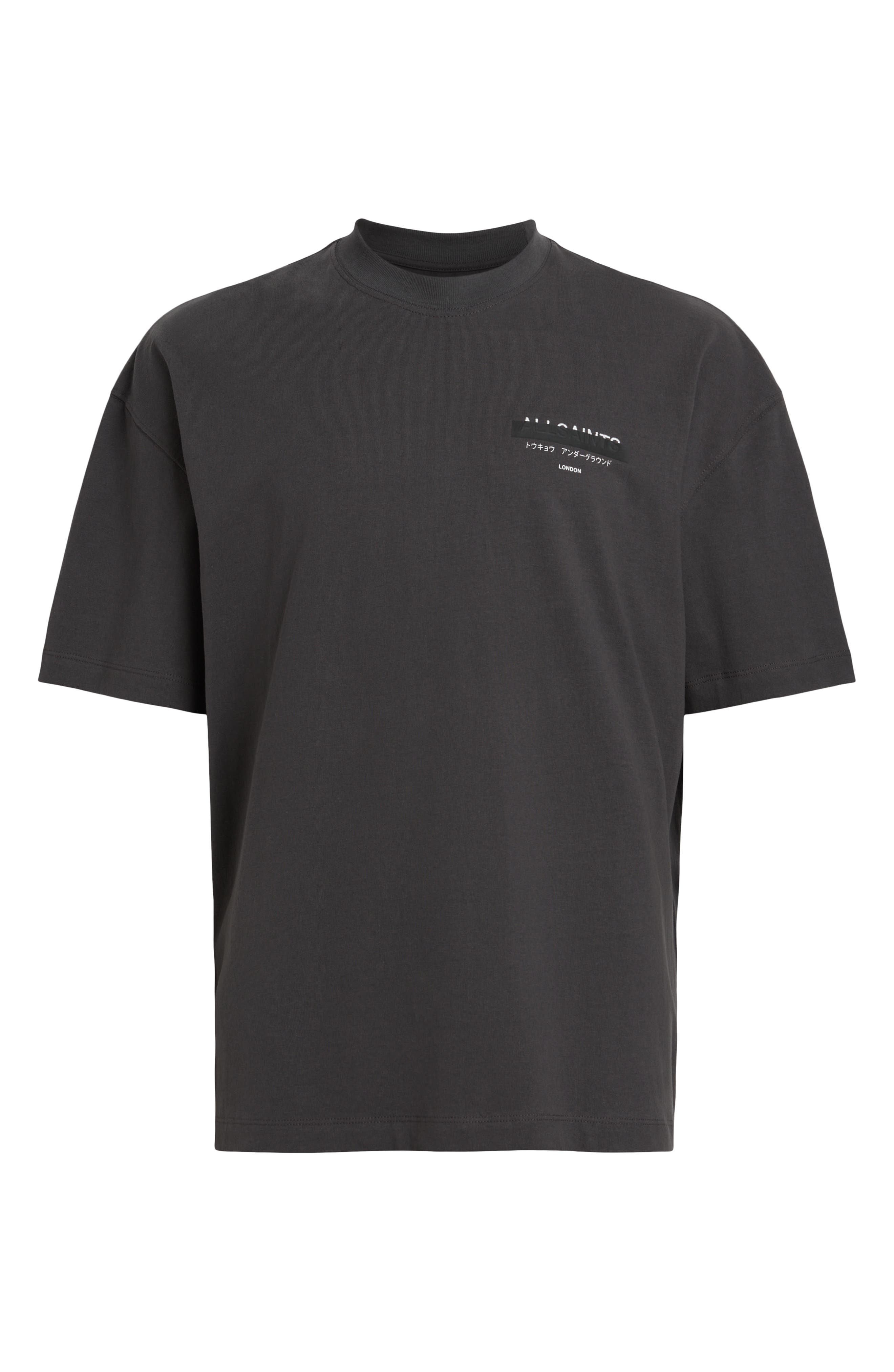 AllSaints Redact Mock Neck Graphic T-Shirt | Nordstrom