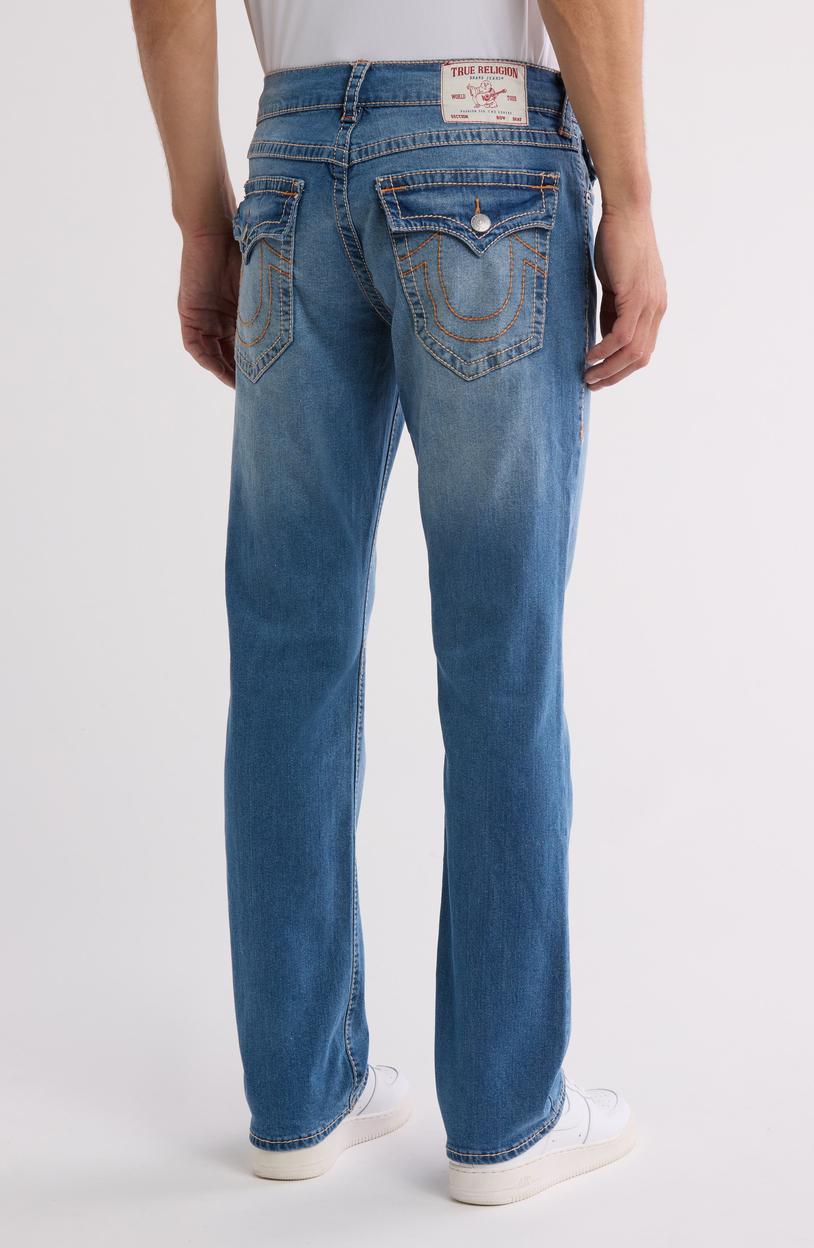 True Religion Brand Jeans Ricky Big T Flap Straight Leg Jeans ...
