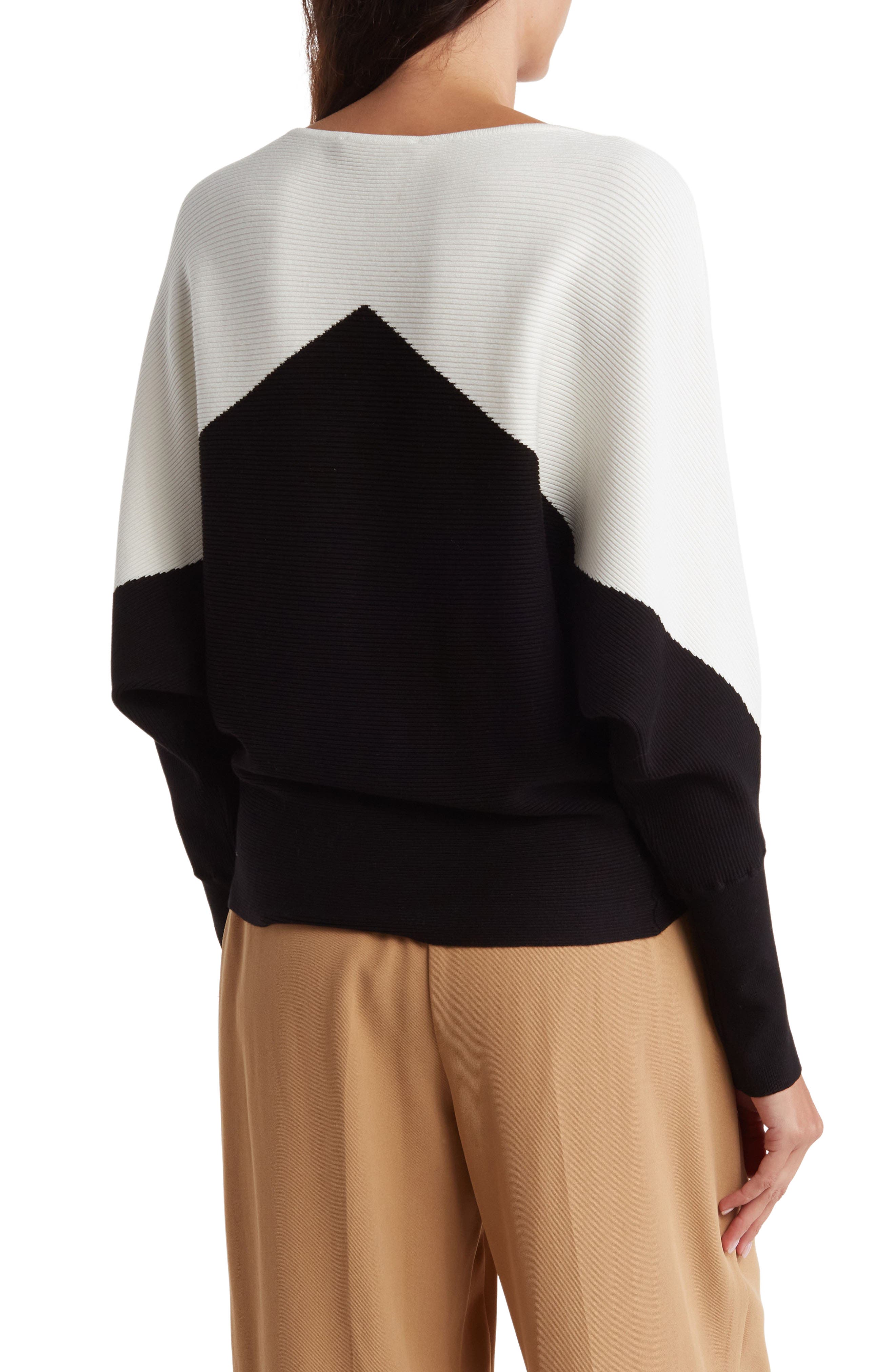 Ellen Tracy Colorblock Dolman Sleeve Sweater | Nordstromrack