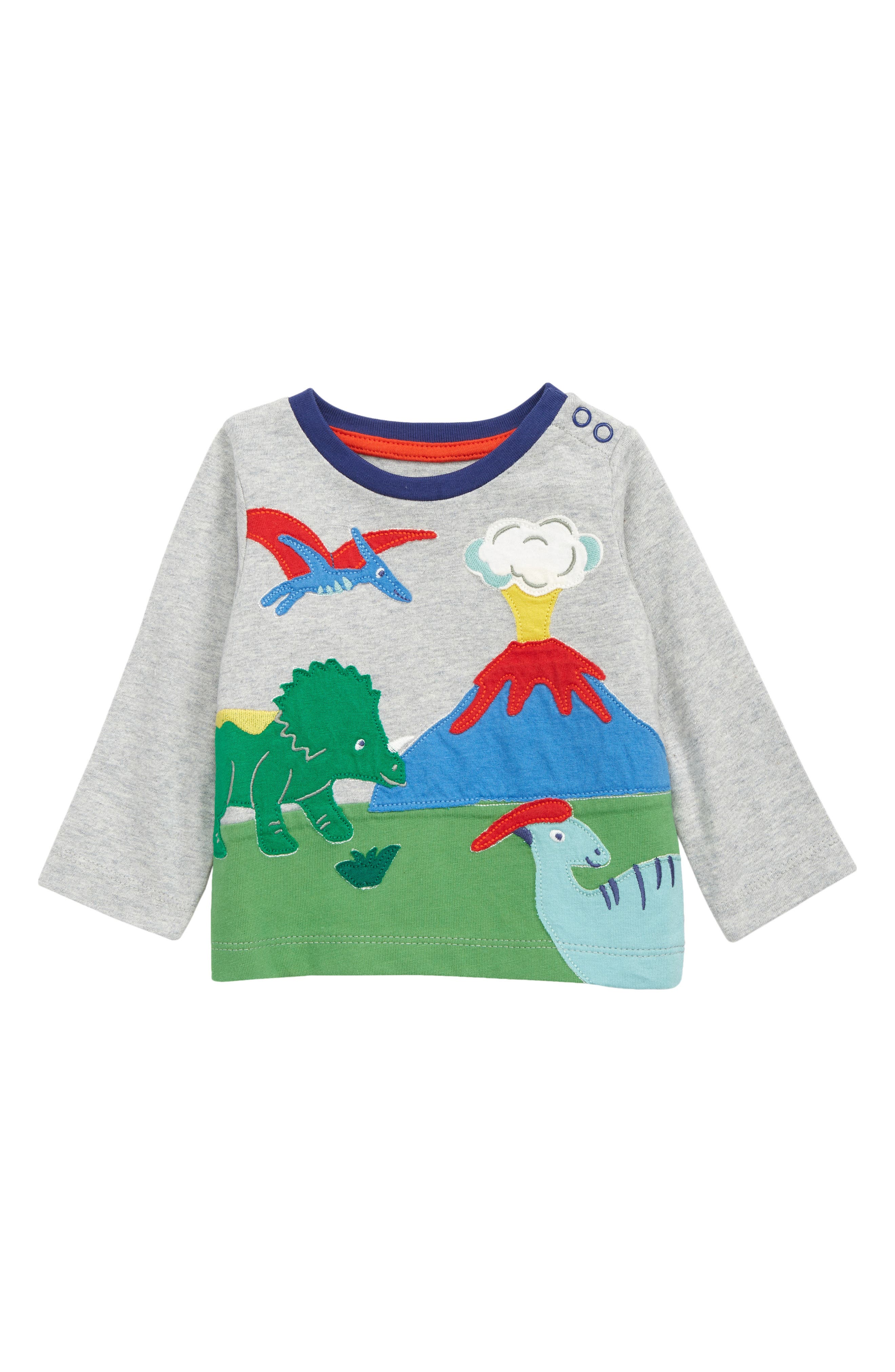 Mini Boden Appliqué Dinosaur Long Sleeve T-Shirt | Nordstromrack