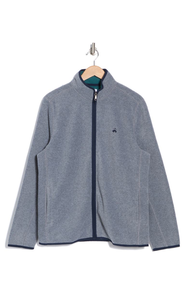 Brooks Brothers Embroidered Logo Fleece Zip Jacket | Nordstromrack