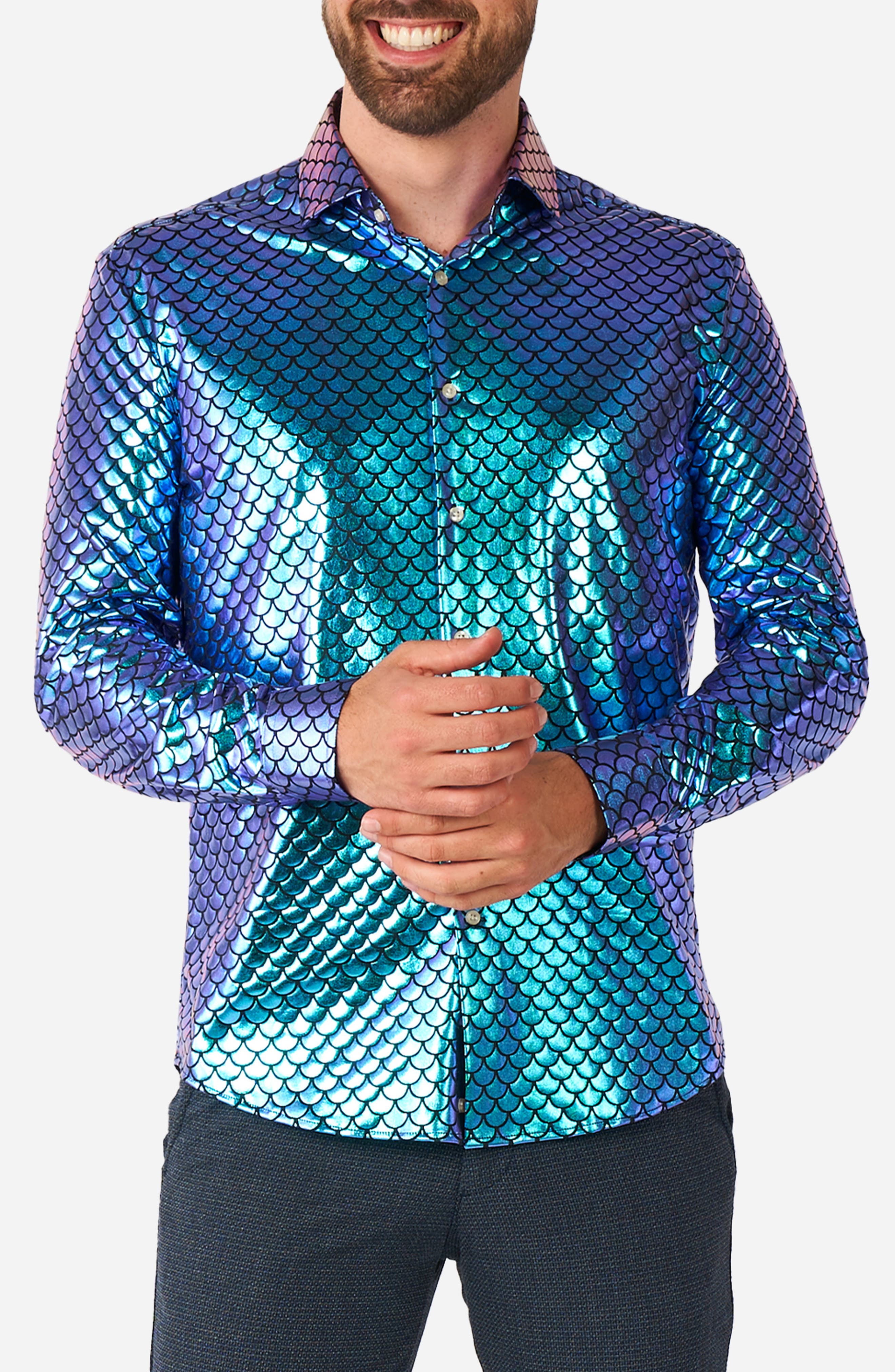 OppoSuits Fancy Fish Modern Tailored Fit Button-Up Shirt | Nordstrom